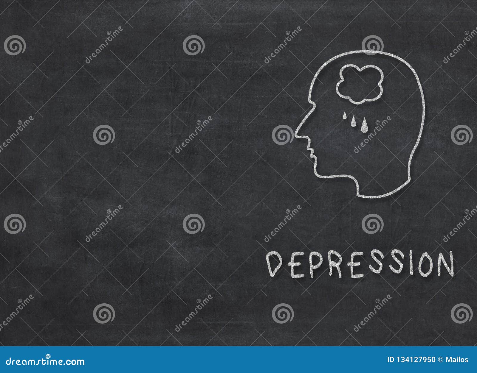 Depression Written On Virtual Screen. Young Woman Melancholy And Sad At ...