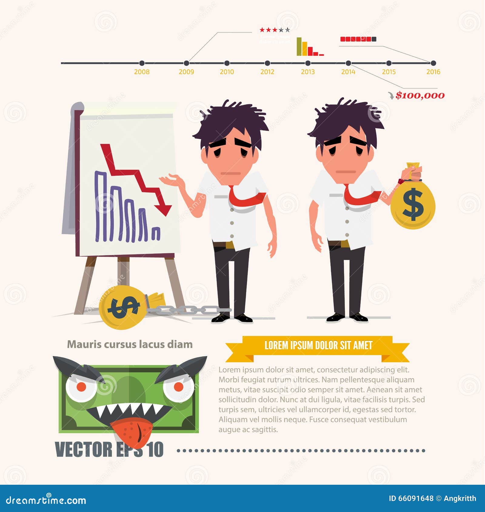 Dept Man With Chart. Infographic - Royalty-Free Cartoon | CartoonDealer ...