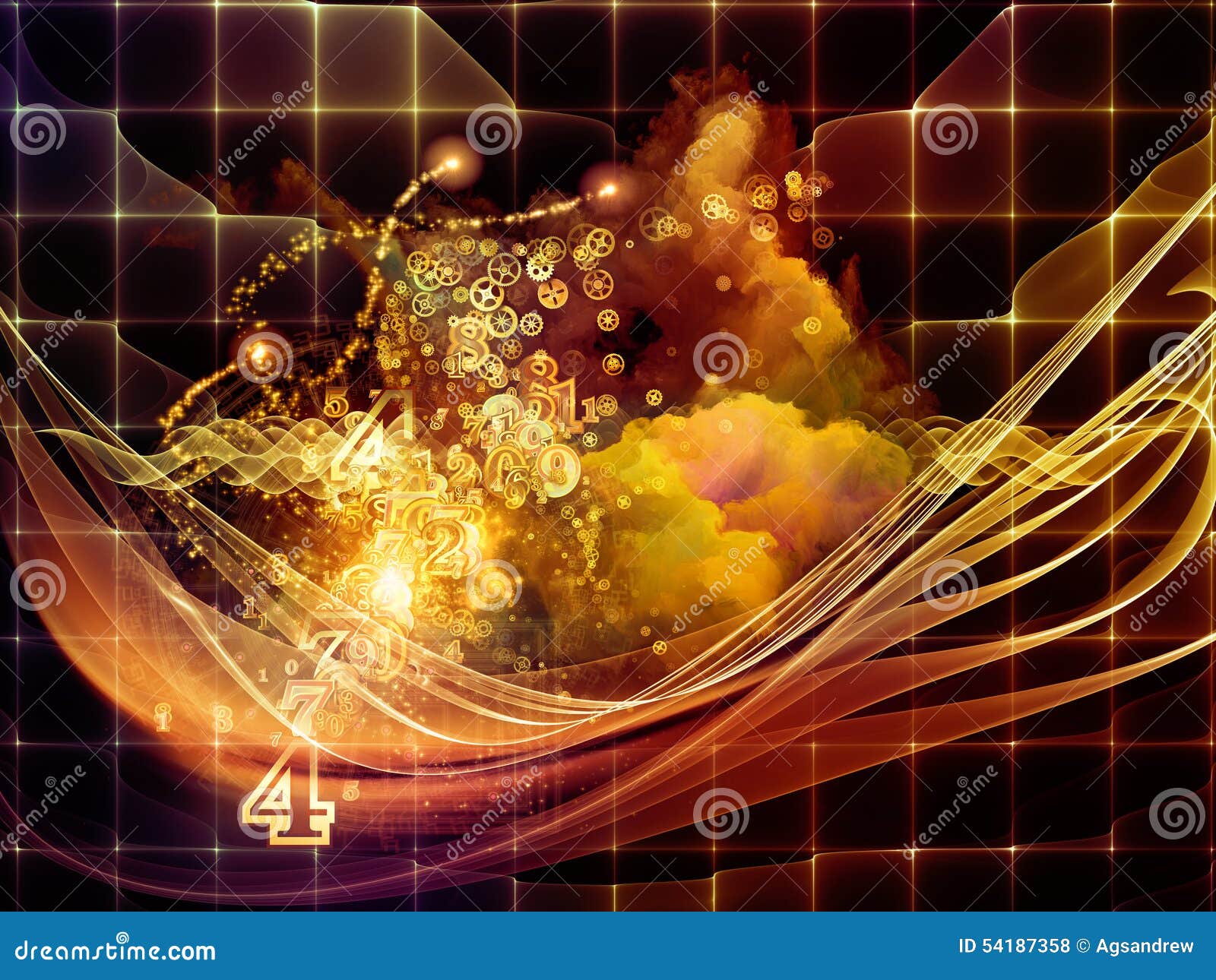 Depth of Abstract Visualization Stock Illustration - Illustration of ...