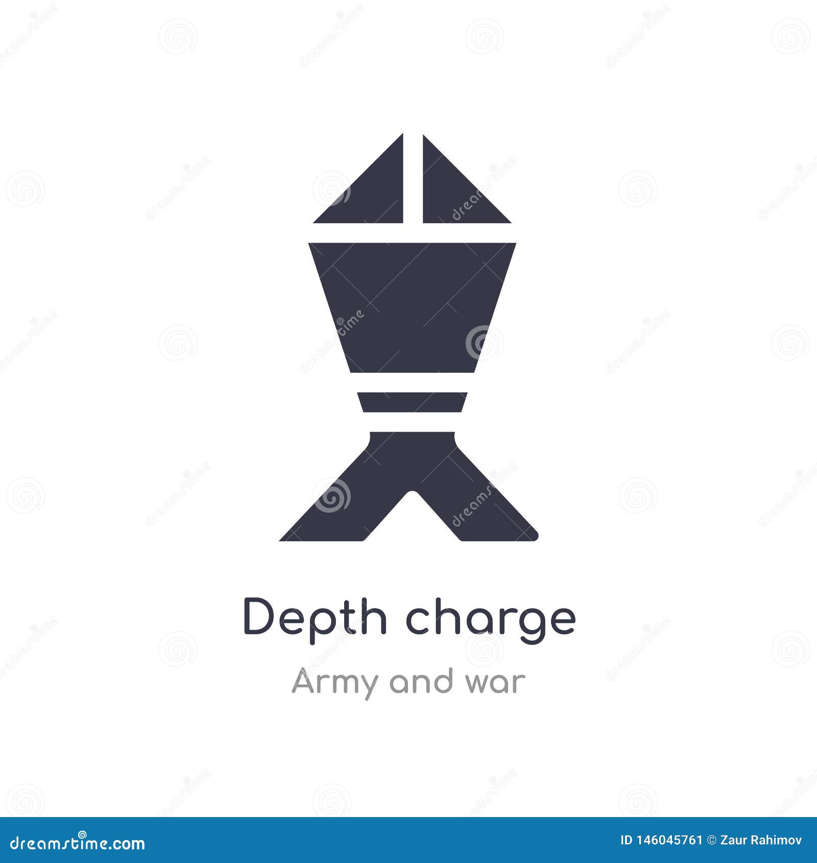 Depth Charge Icon. Isolated Depth Charge Icon Vector Illustration from ...