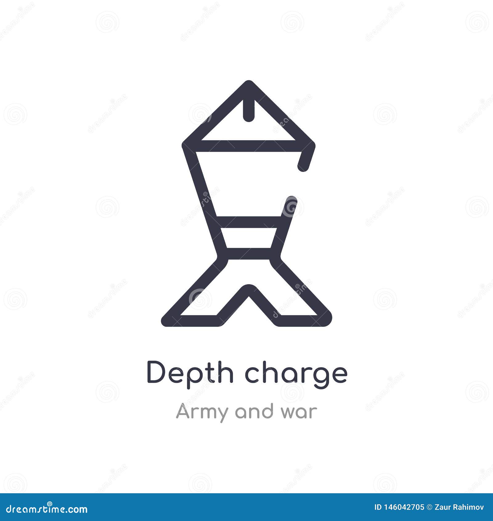 Depth Charge Icon. Isolated Depth Charge Icon Vector Illustration From ...