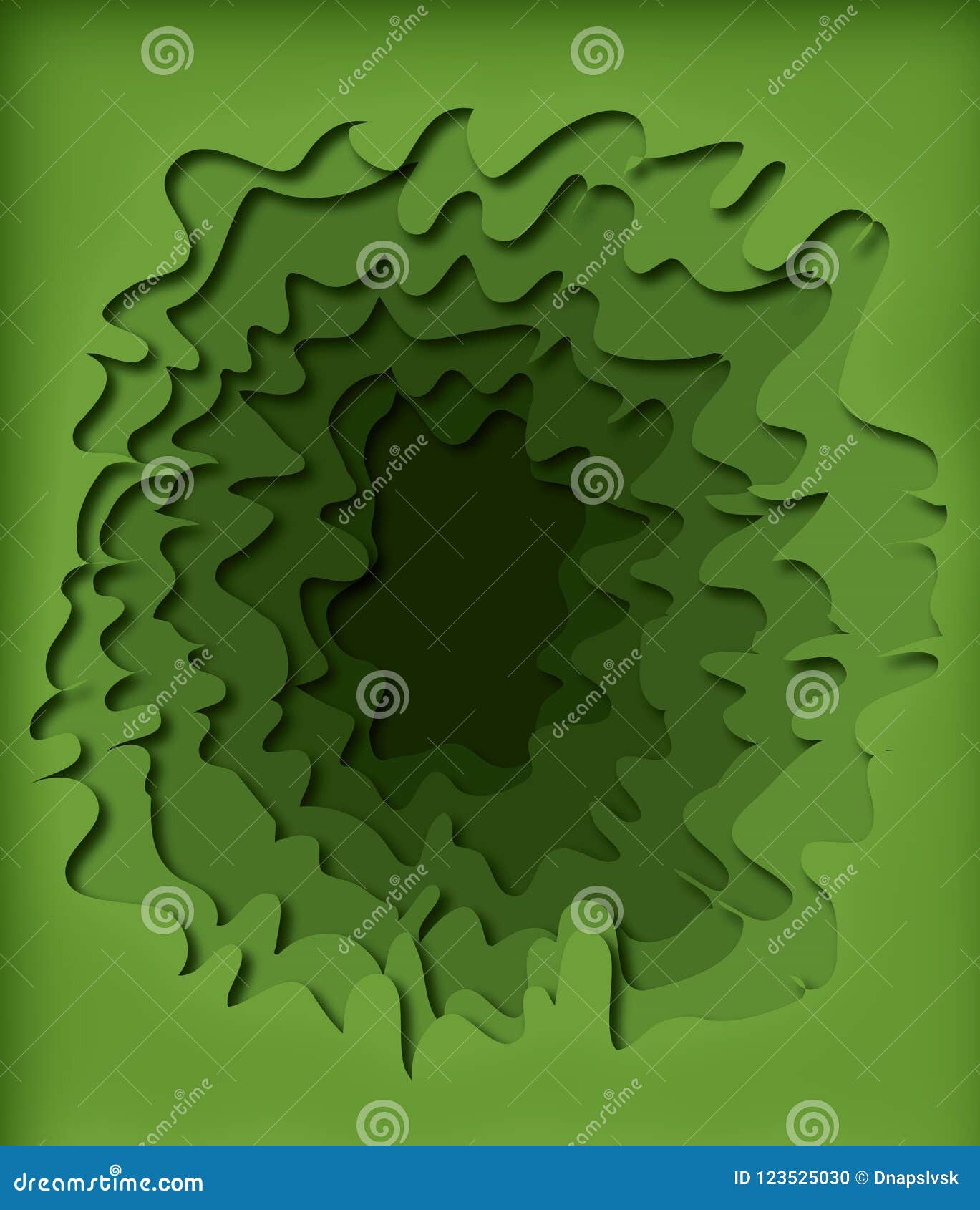 Depth Effect with Dark Green Background Stock Illustration ...