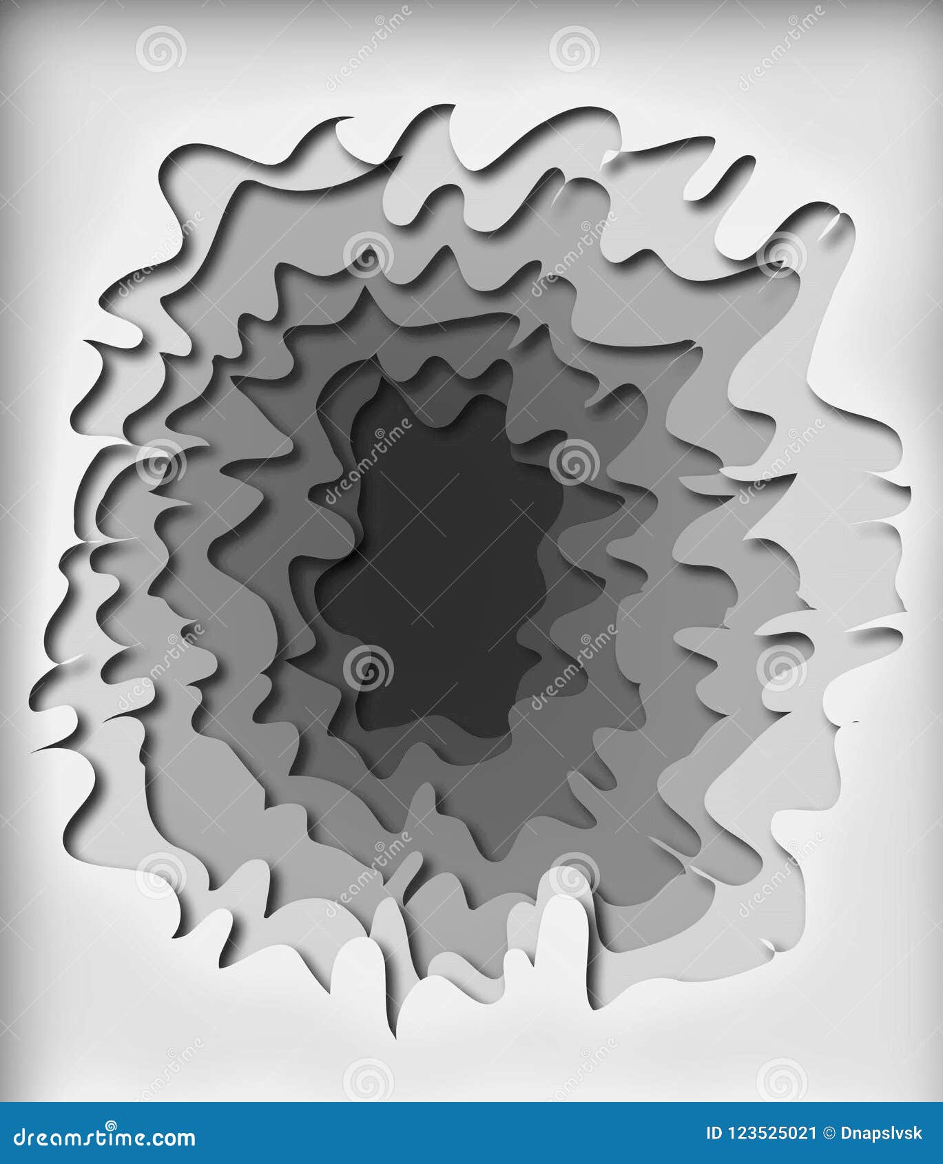 Depth Effect with Grey Background Stock Illustration - Illustration of ...