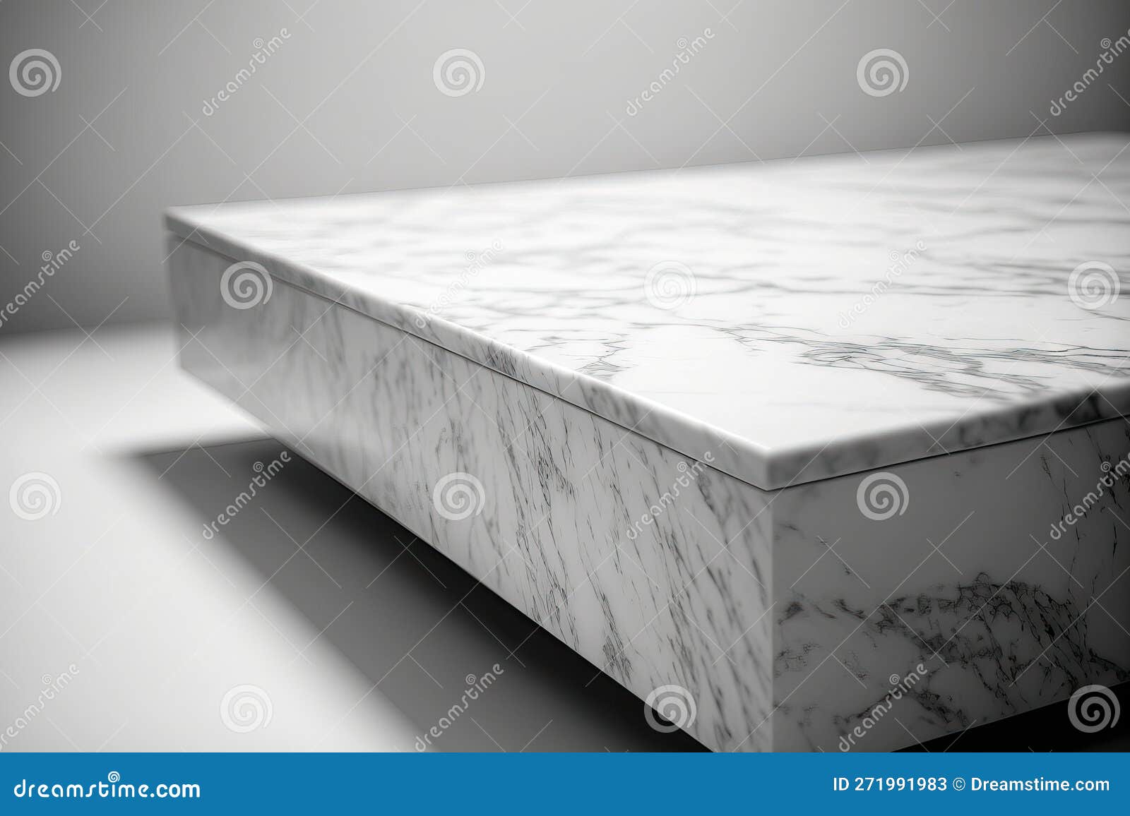 Depth of Field Viewpoint, High Key, Marble Tabletop on White Background ...