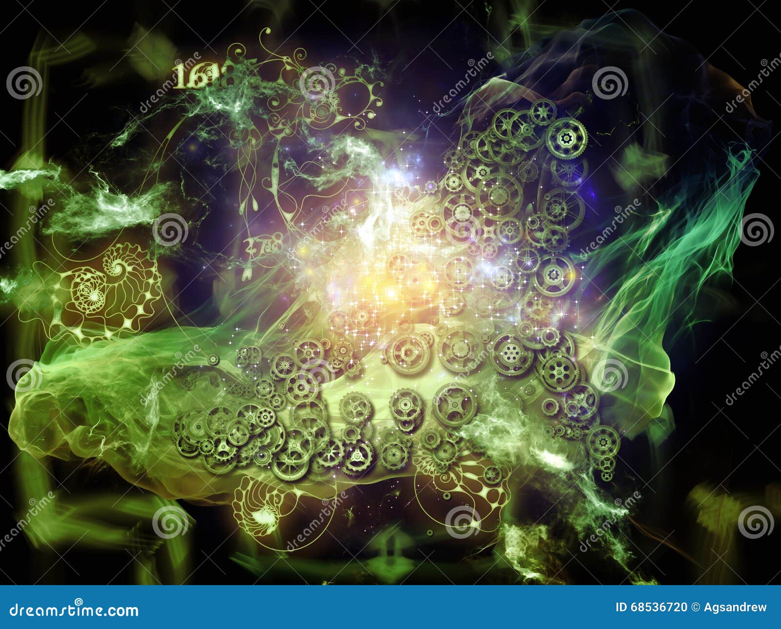 Depth of Math Visualization Stock Photo - Image of connection ...