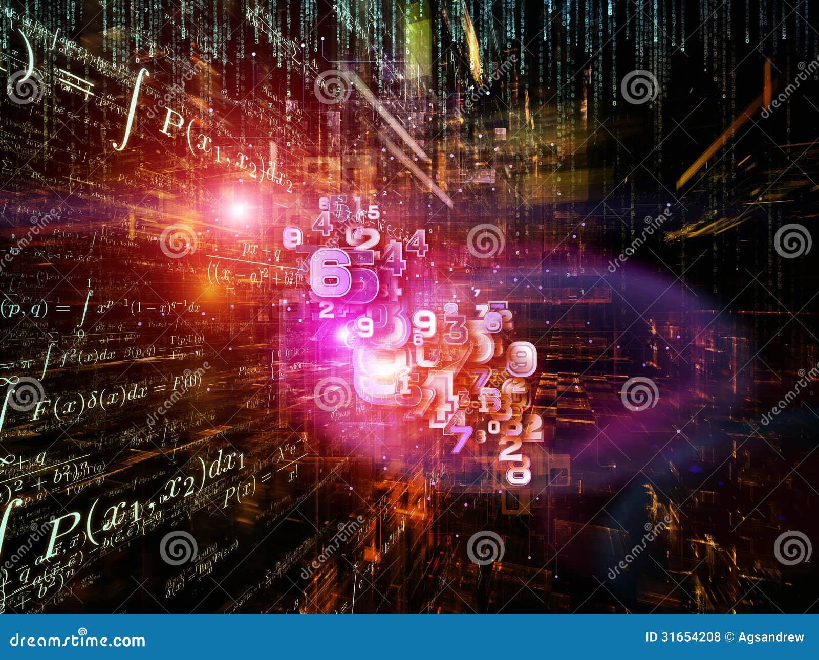 Depth of Mathematics stock illustration. Illustration of black - 31654208