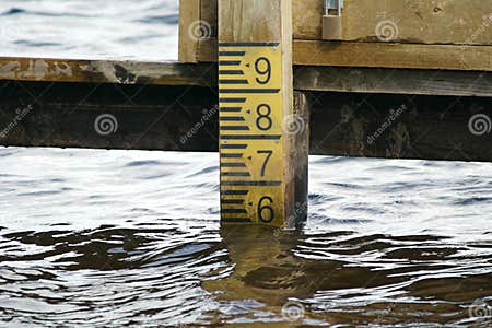 Depth meter stock image. Image of lake, tall, marker, depth - 3277813