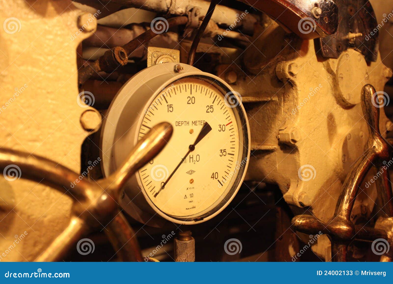 Depth meter submarine stock image. Image of metering - 24002133