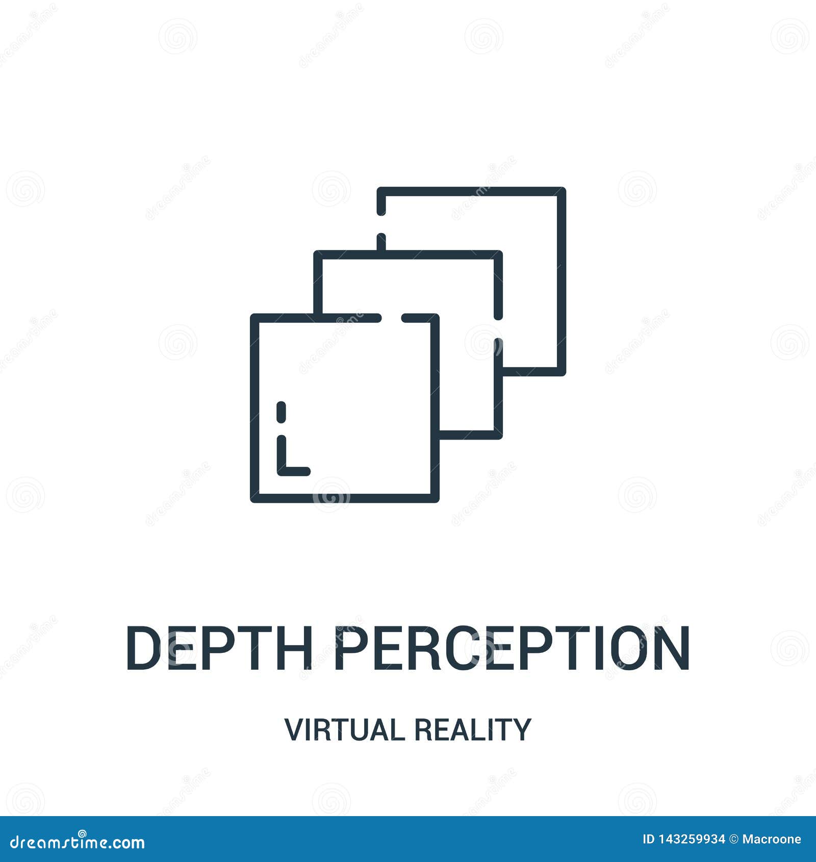 Depth Perception Icon Vector From Virtual Reality Collection Thin Line