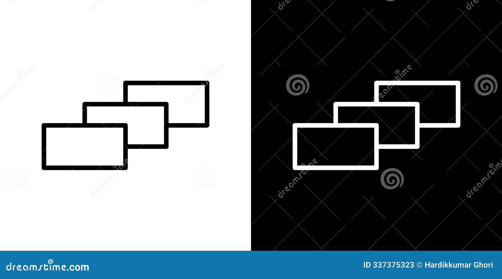 Depth Perception Thin Line Vector Icon Set Stock Vector - Illustration ...