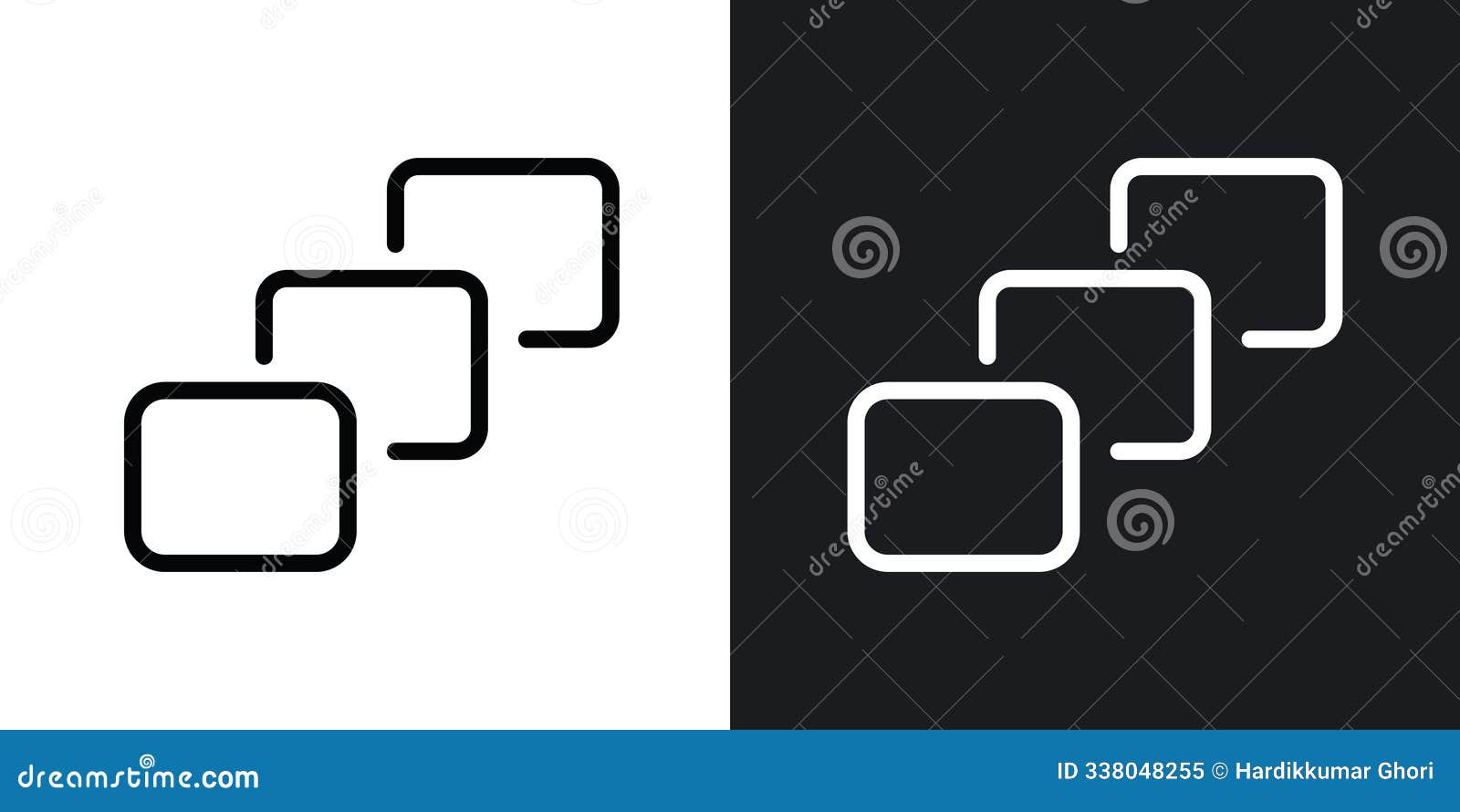 Depth Perception Thin Line Vector Icon Set Stock Vector - Illustration ...