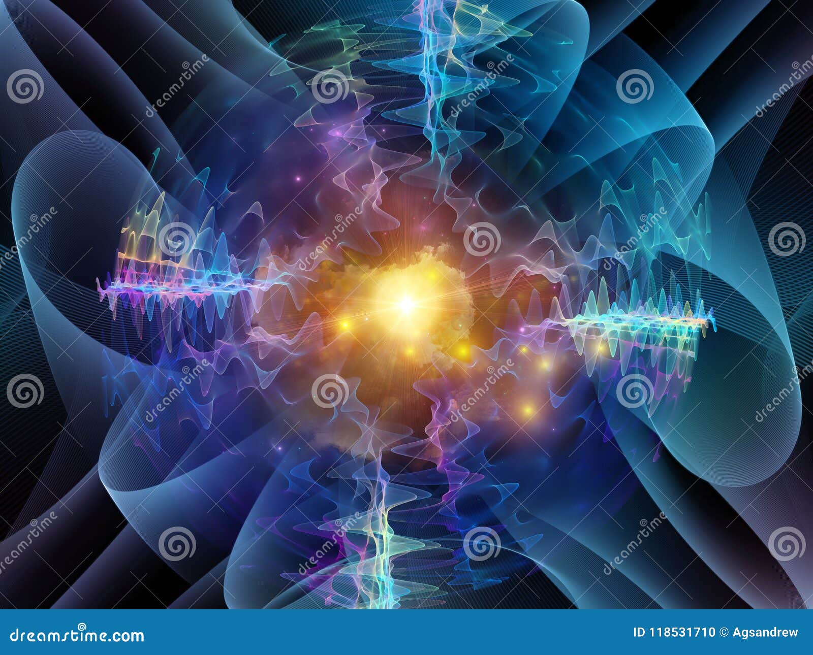 Depth of Radial Oscillation Stock Illustration - Illustration of flow ...