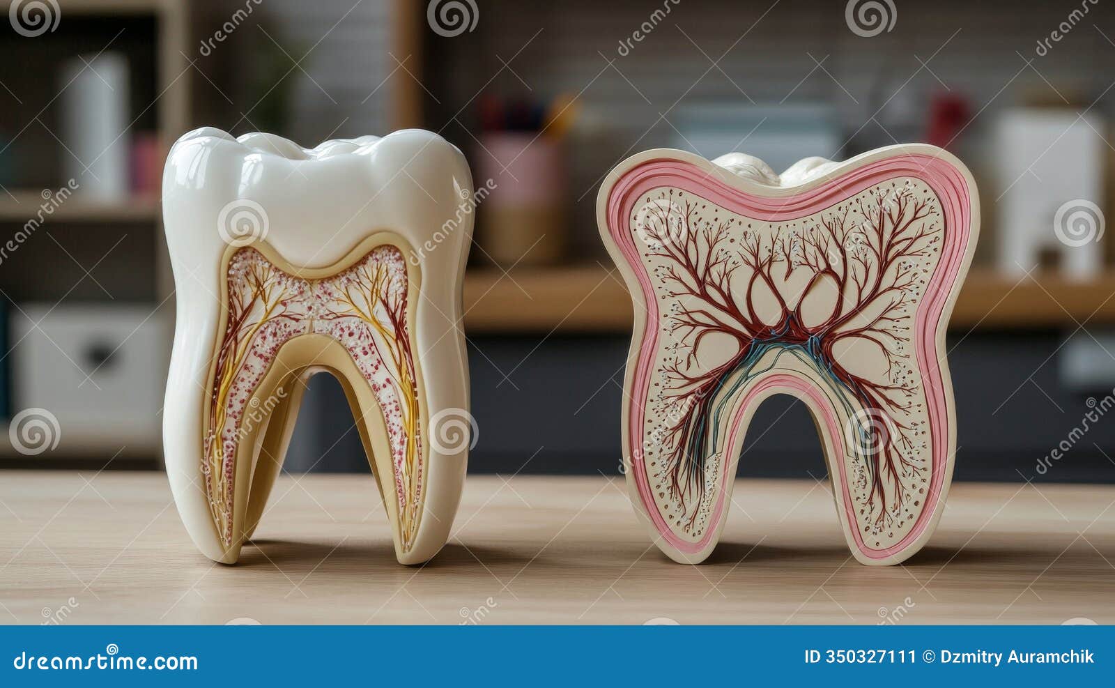 In-Depth Scientific Diagram of a Human Teeth Cross Section Stock Image ...