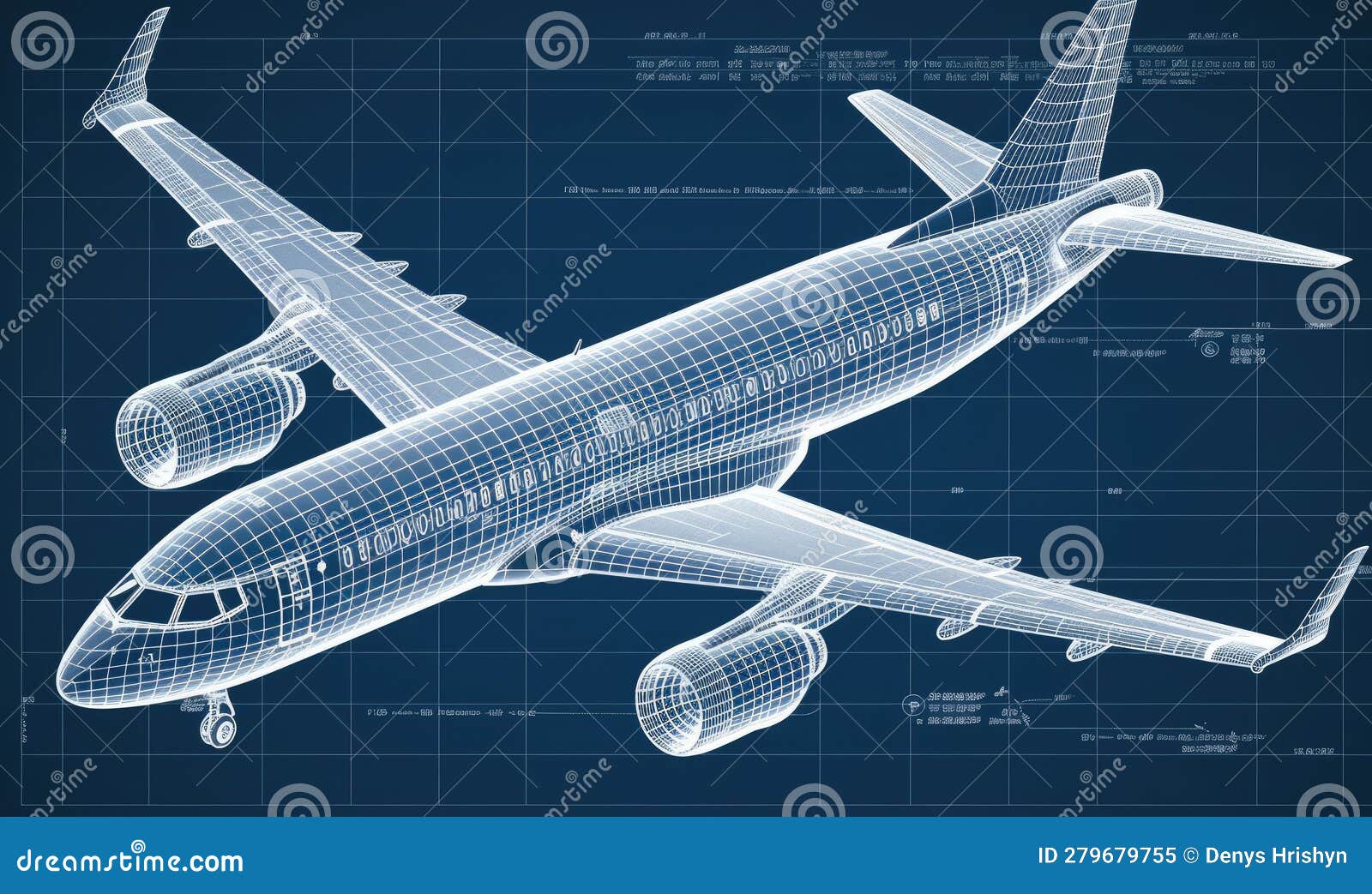 In-depth Technical Illustration of Plane S Components Depicted in a ...
