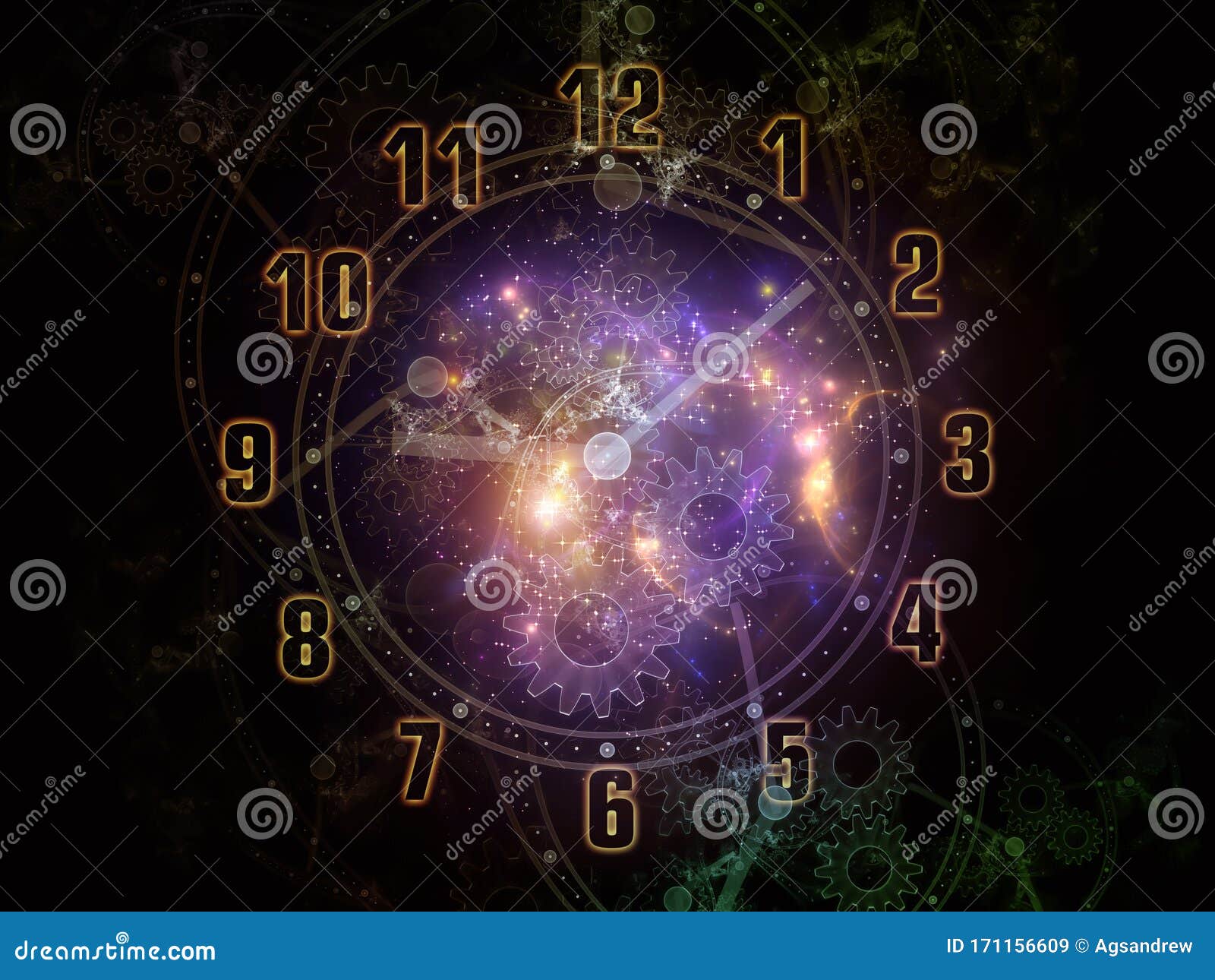 Depth of Temporal Realm stock illustration. Illustration of fractal ...