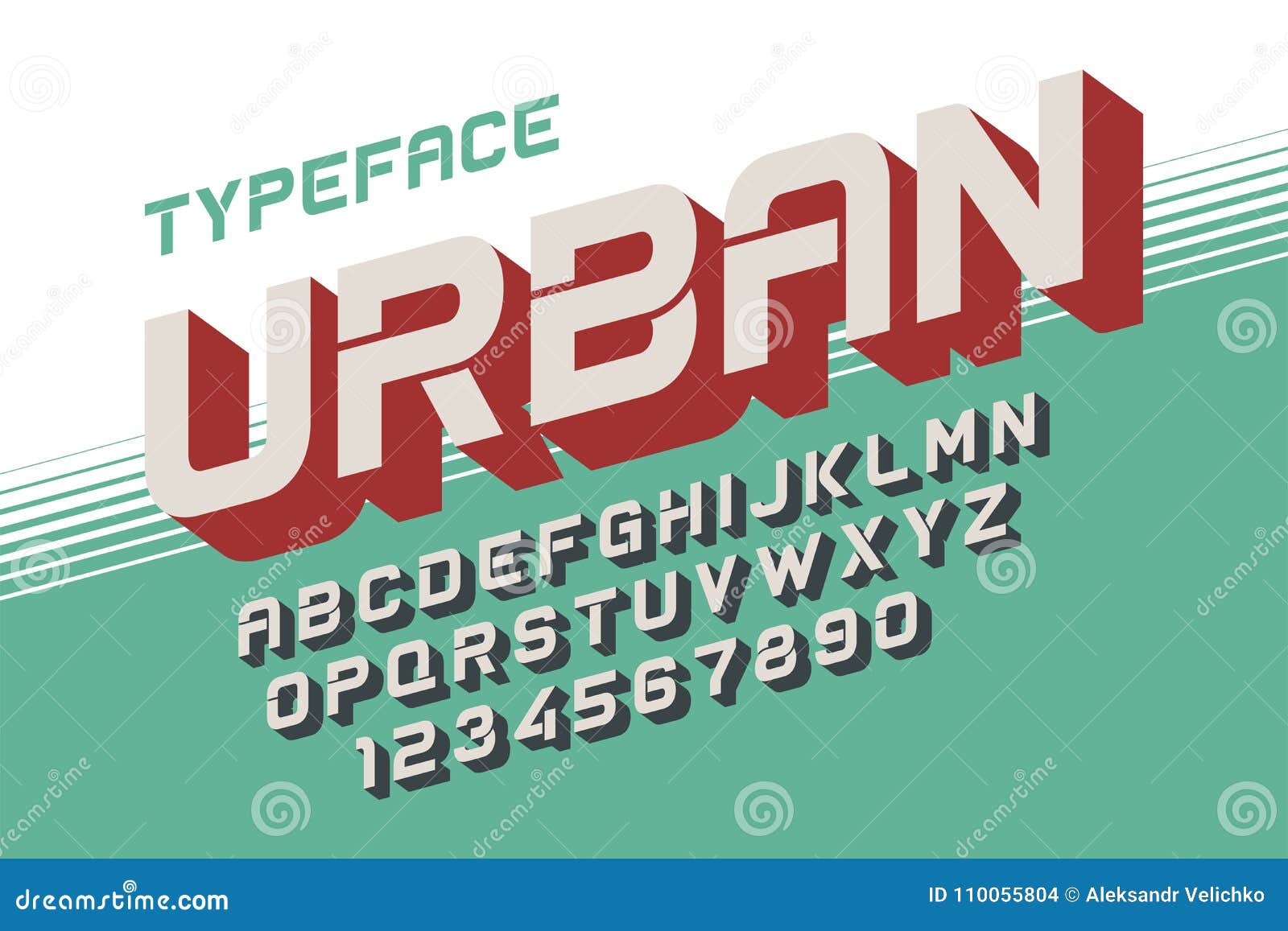 The Depth Vector Decorative Font Design, Alphabet, Typeface, Typ Stock ...
