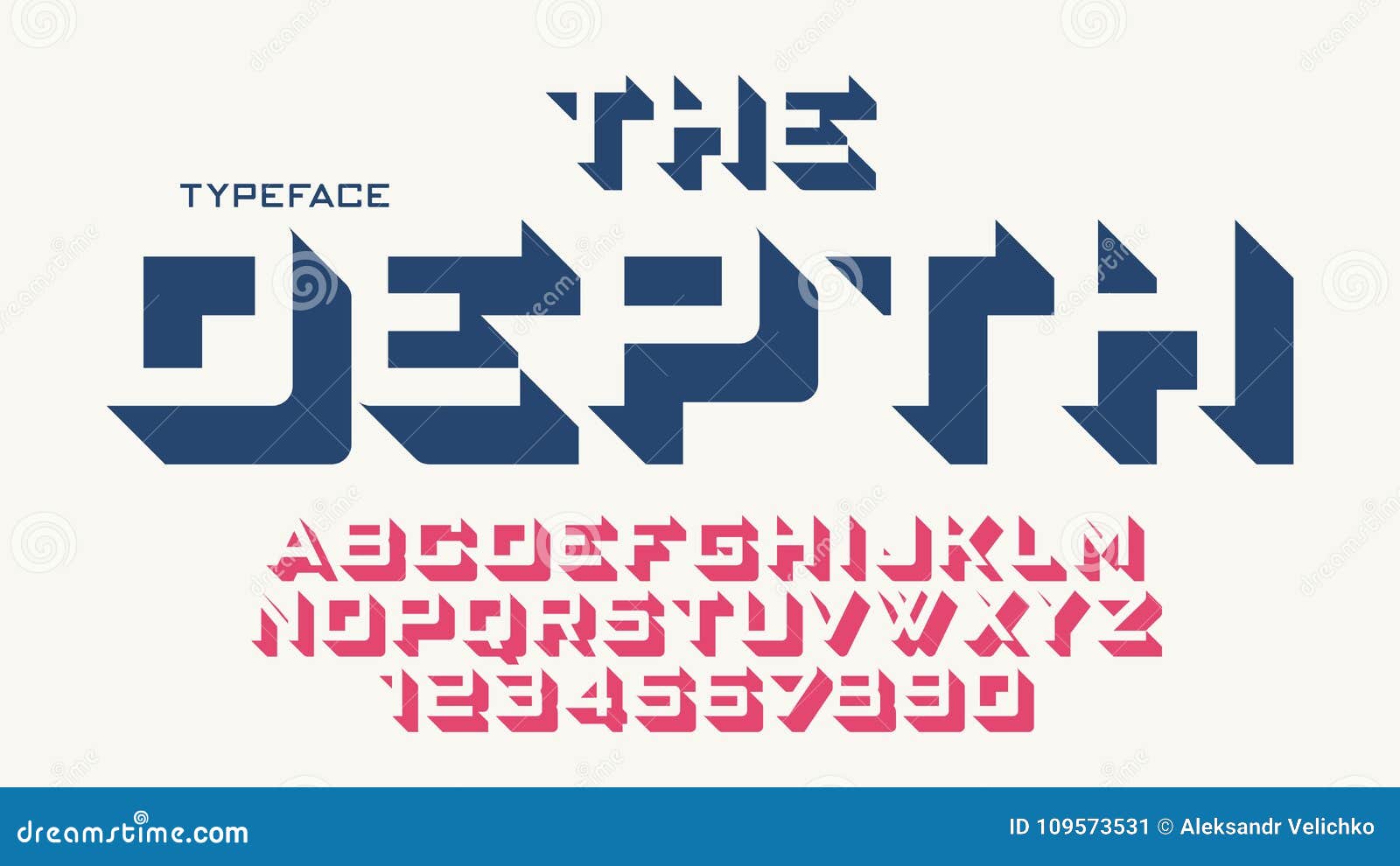 The Depth Vector Decorative Font Design, Alphabet, Typeface, Typ ...