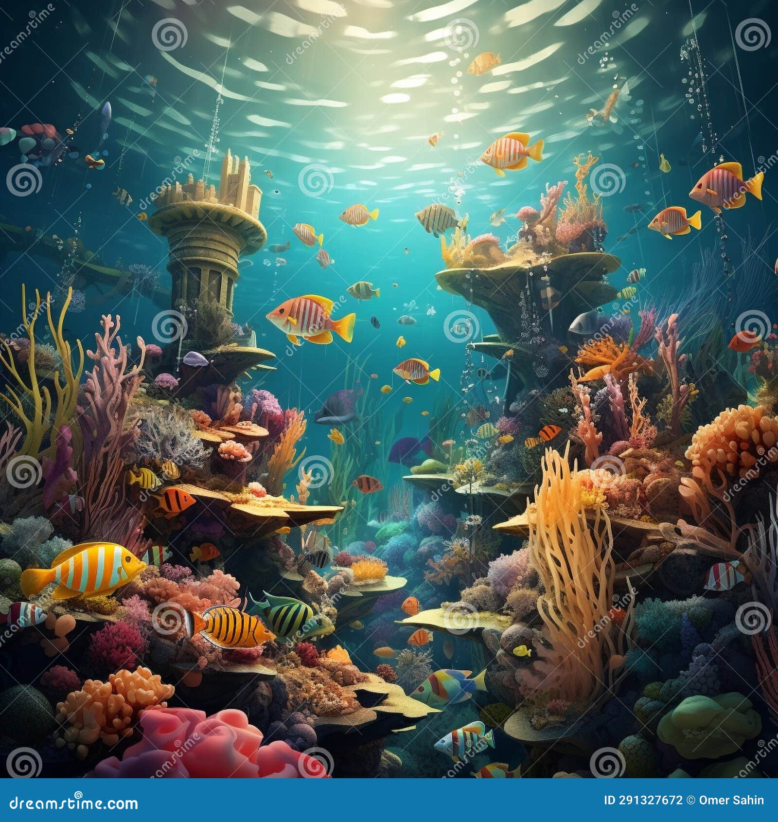 The Depths of Imagination: a Surreal Underwater Dreamland Stock Photo ...