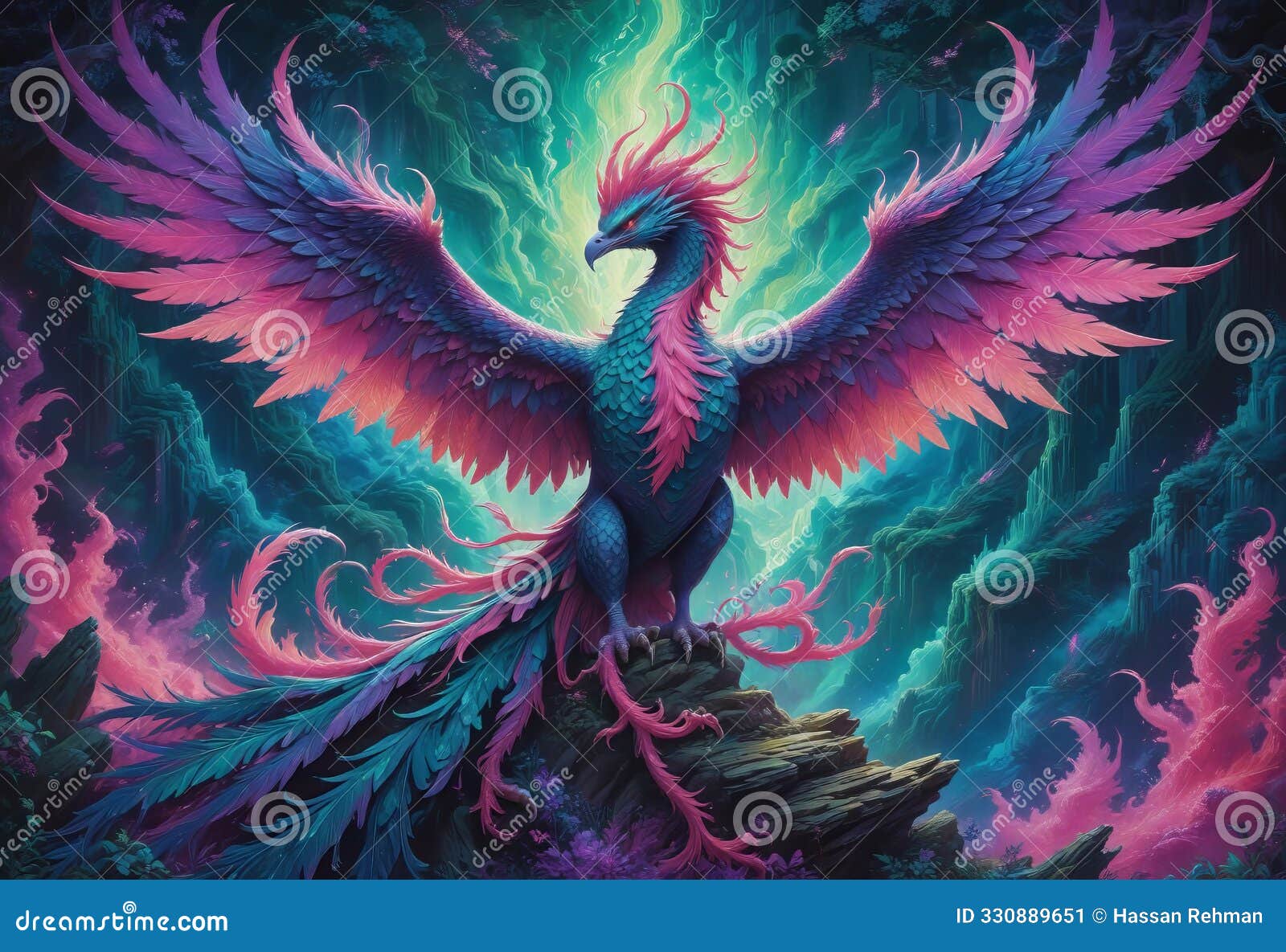 In the Depths of a Ravishing Wild Quantum Realm Stock Illustration ...