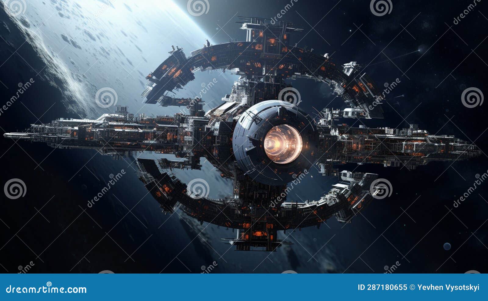 The Depths of Space Spaceships Distant Planets Star Sy_016 Stock ...