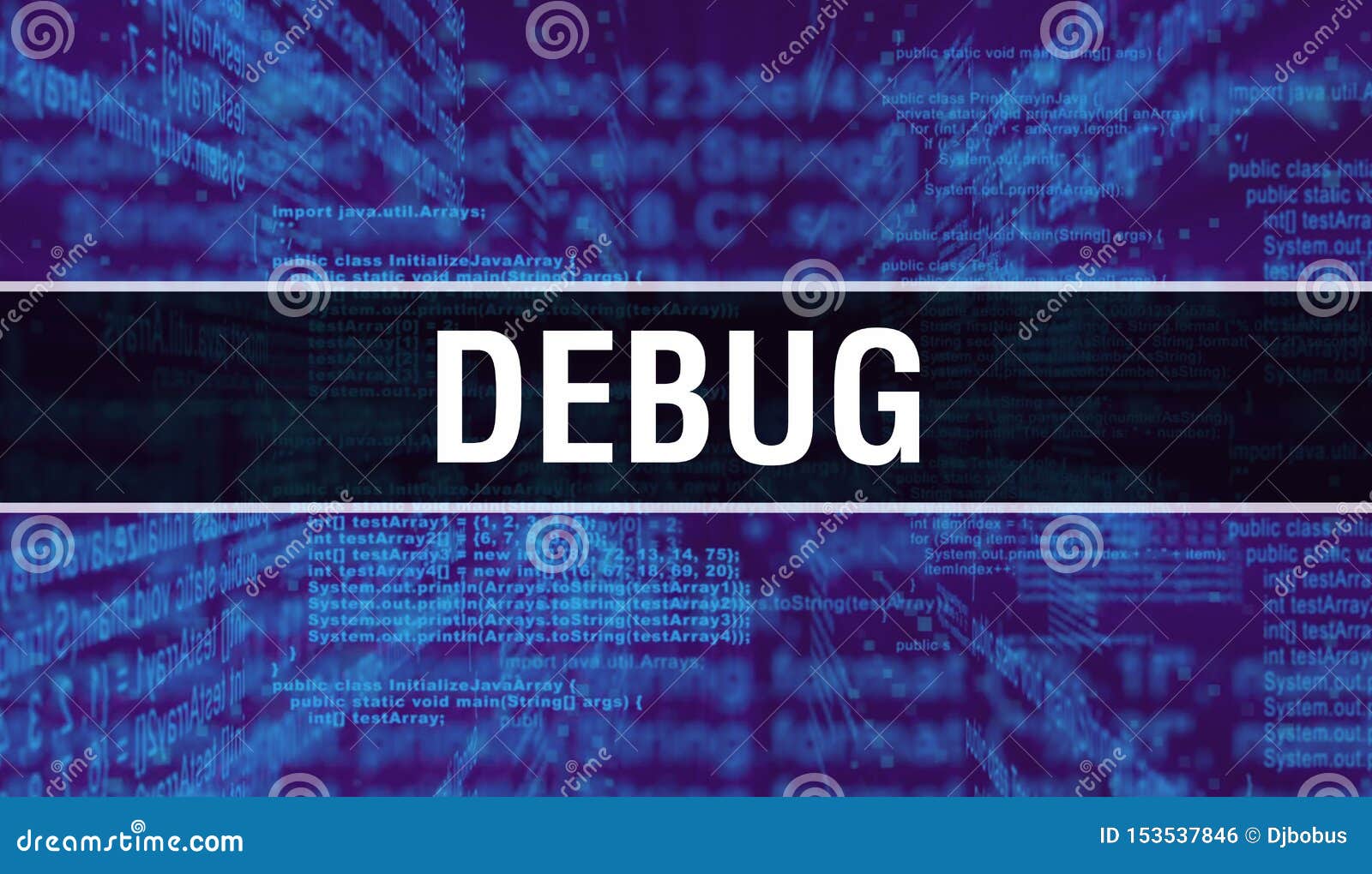 Depurar Con Texto De Código Java Digital Concepto Vectorial De Codificación De Software De ...
