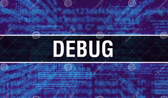Depurar Con Texto De Código Java Digital Concepto Vectorial De ...