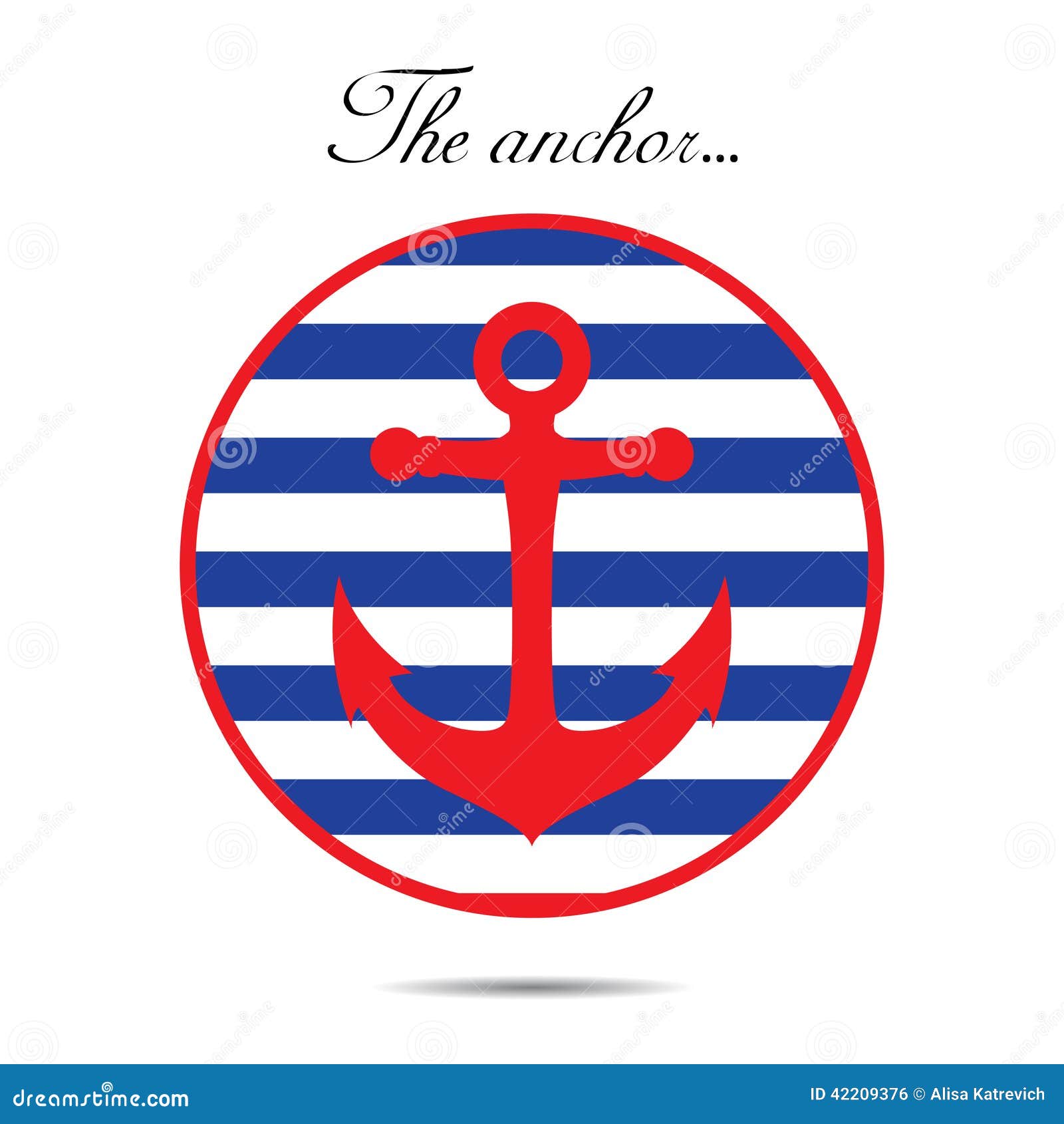 Der Anker Auf Dem Weißen Hintergrund Vektor Vektor Abbildung ...