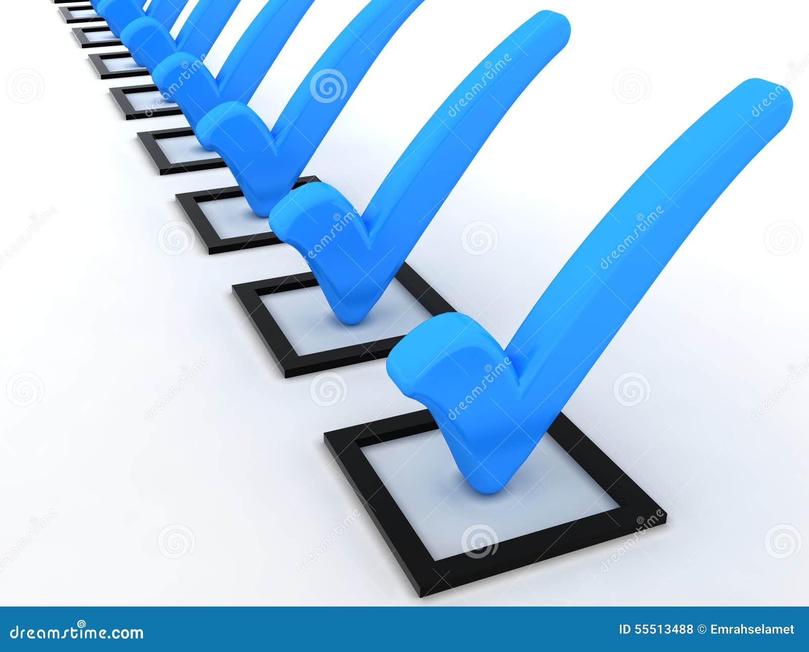 Der Blaue Checkbox Richten Aus Stock Abbildung - Illustration von ...