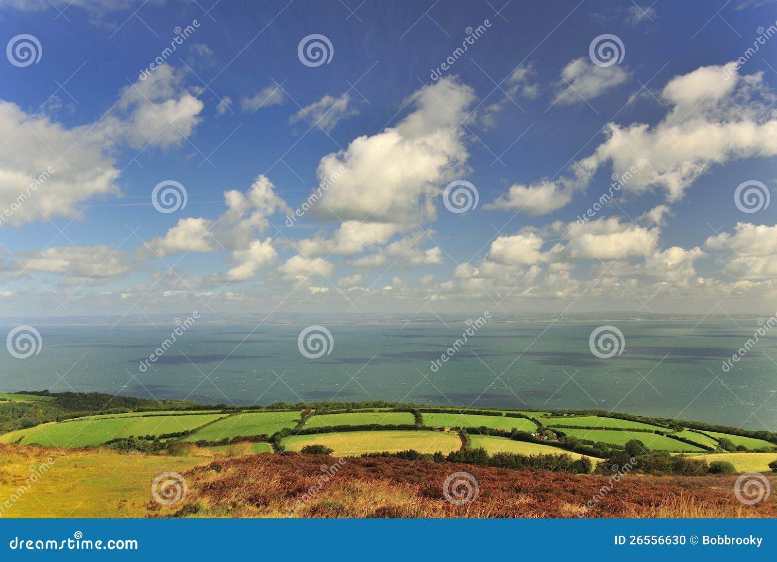 Der Bristol-Kanal Von Porlock, Devon Stockfoto - Bild von devon ...