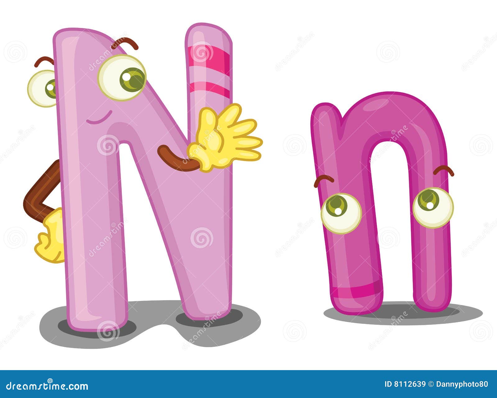 Der Buchstabe N stock abbildung. Illustration von alphabet - 8112639