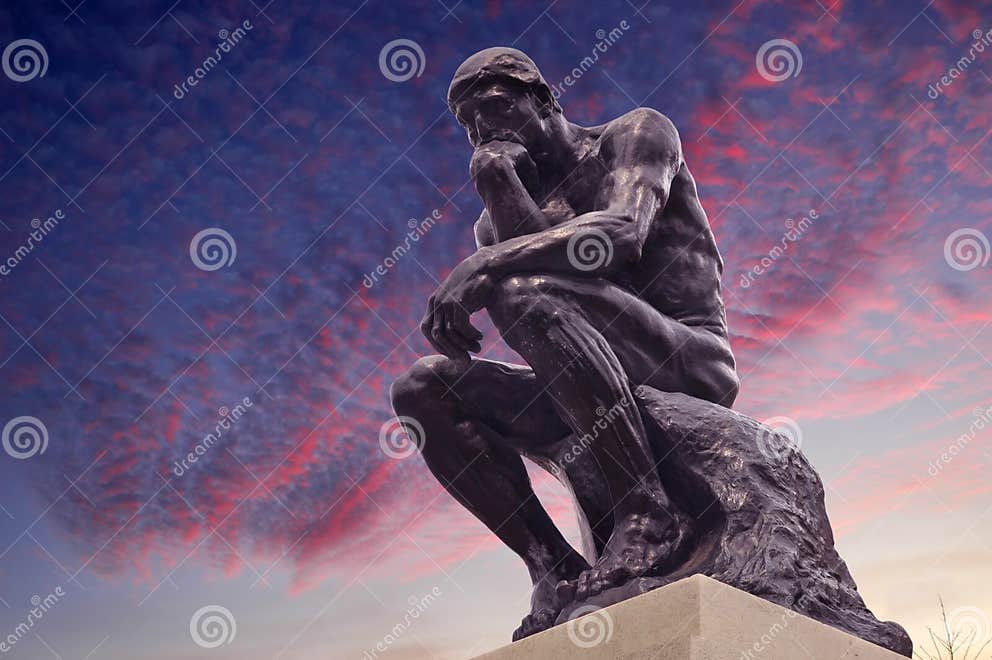 Der Denker stockbild. Bild von mode, klassisch, französisch - 19758055