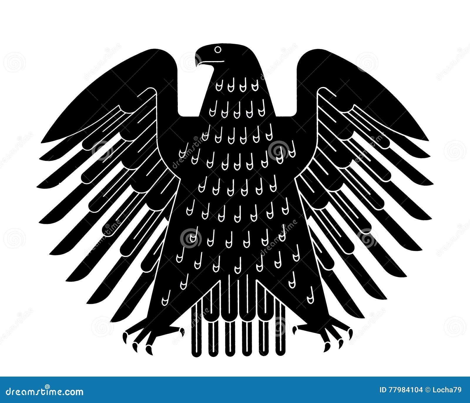 Der Deutsche Adler U. Das X28; Bundesadler& X29; Stock Abbildung ...