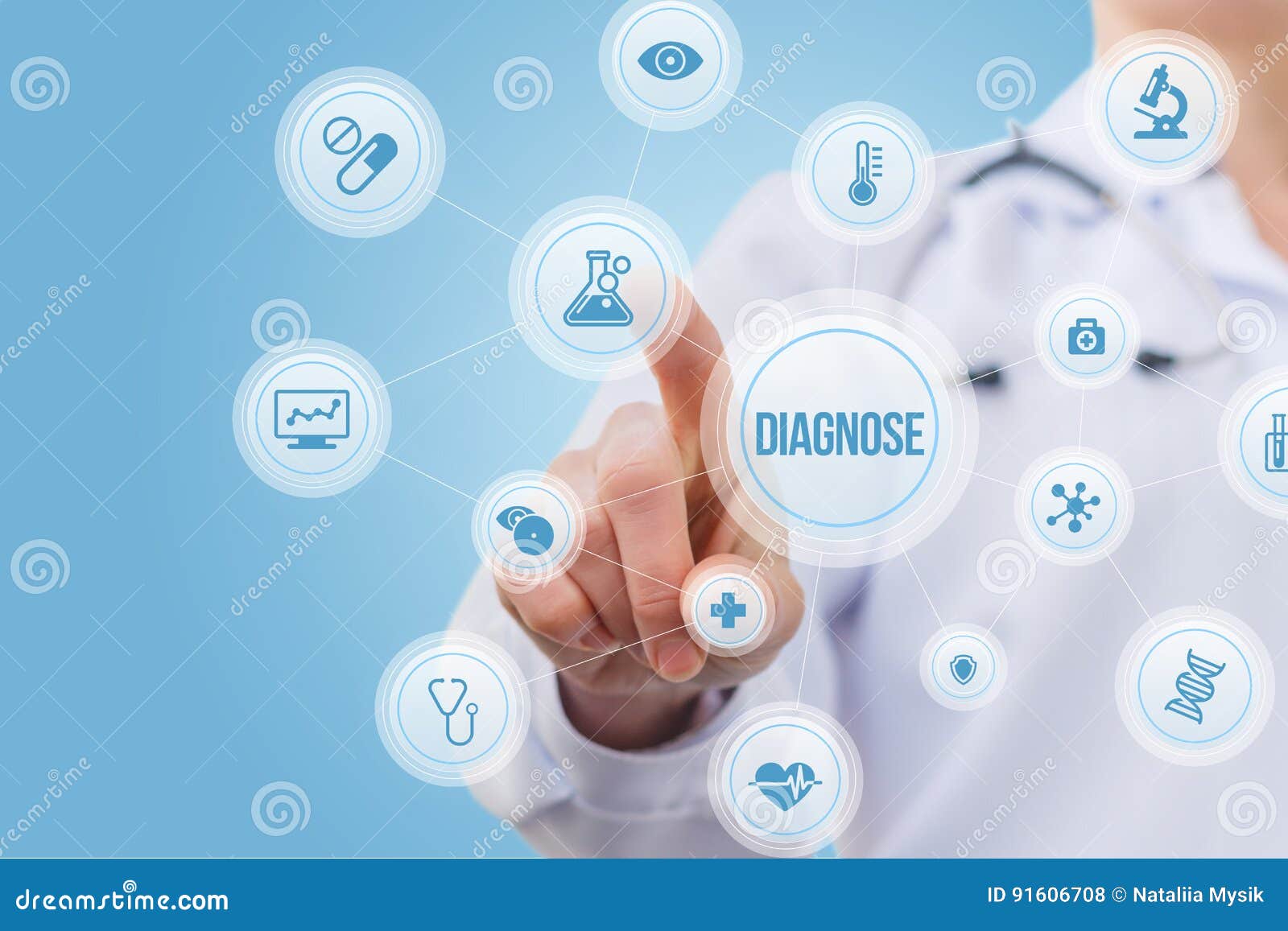 Der Doktor Führt Den Test Durch Stockfoto - Bild von krankheit ...