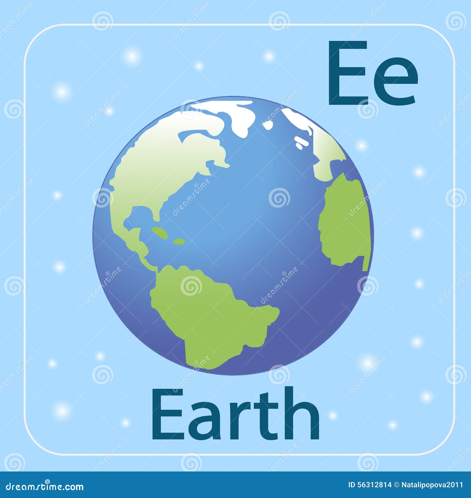 Der Englische Buchstabe E Und Die Planet Erde Vektor Abbildung ...