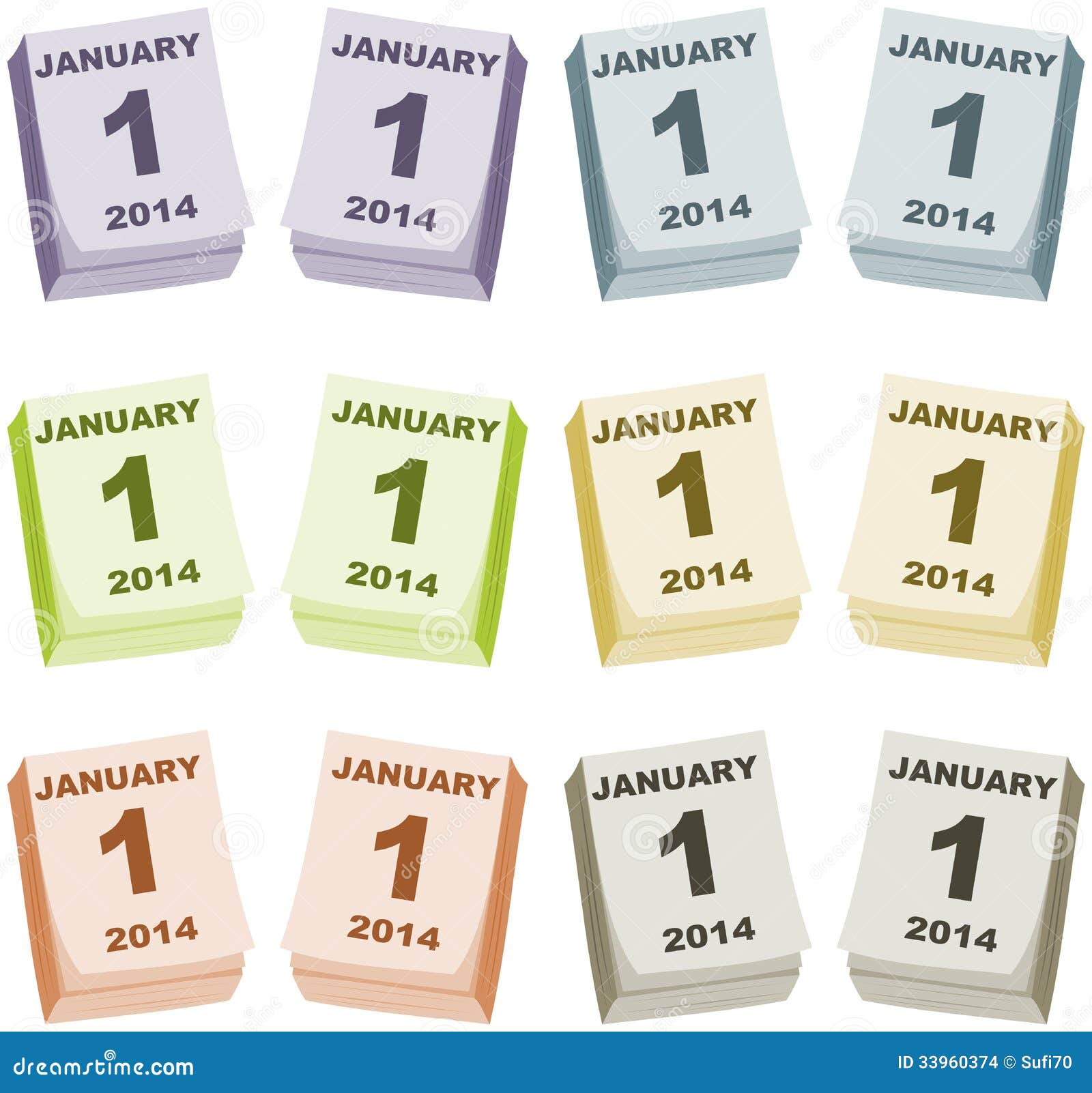 Der Erste Tag Des Neuen Jahres Vektor Abbildung - Illustration von ...