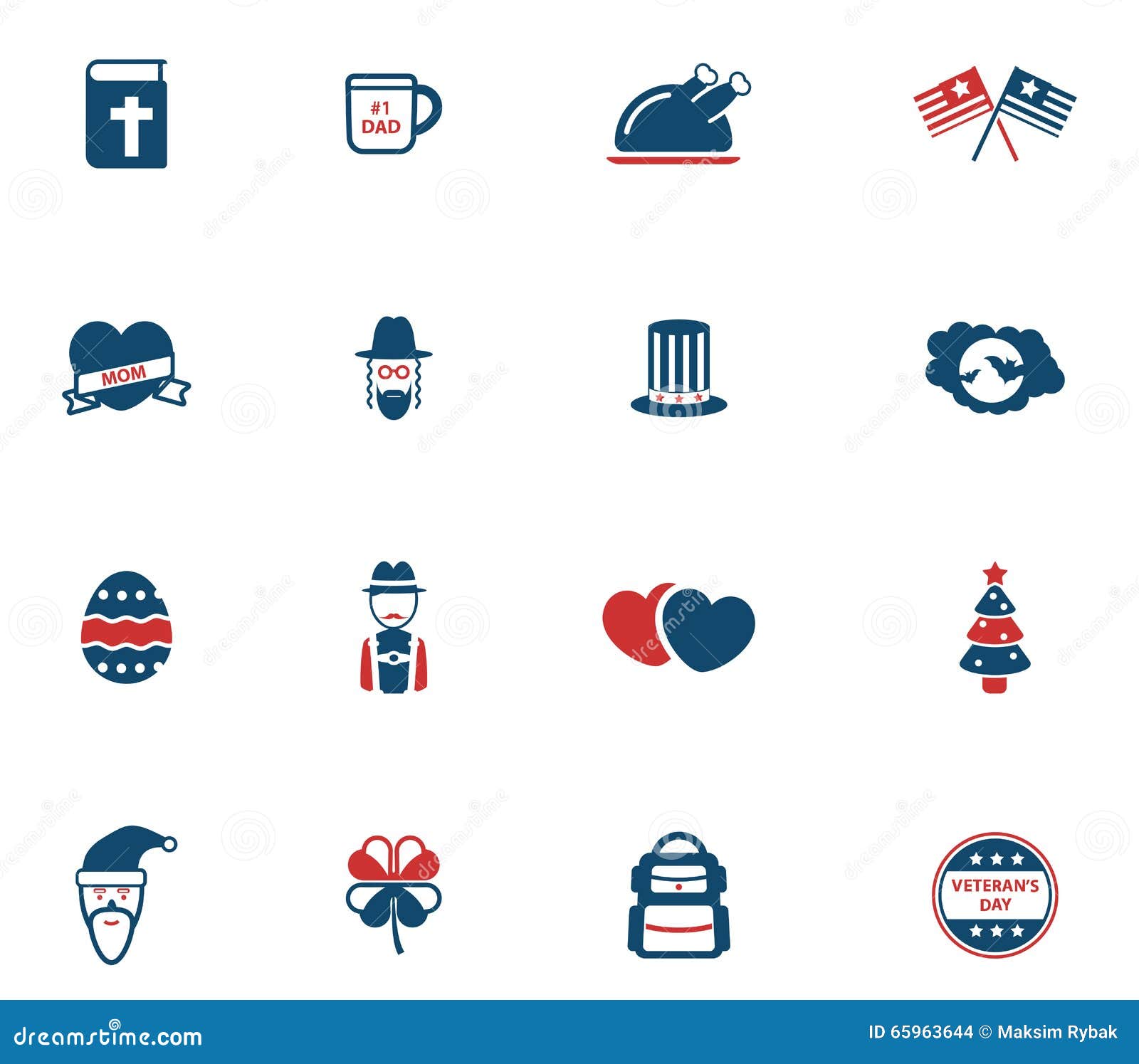 Der Feiertage Ikonen Einfach Vektor Abbildung - Illustration von becher ...