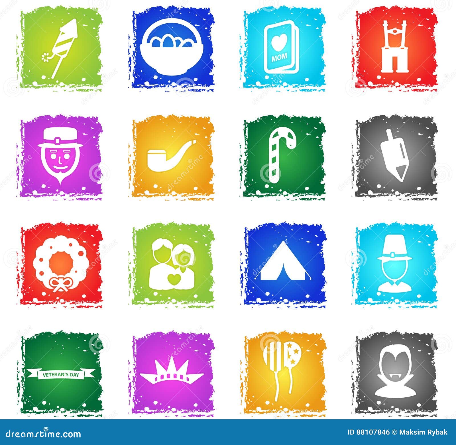 Der Feiertage Ikonen Einfach Vektor Abbildung - Illustration von junge ...