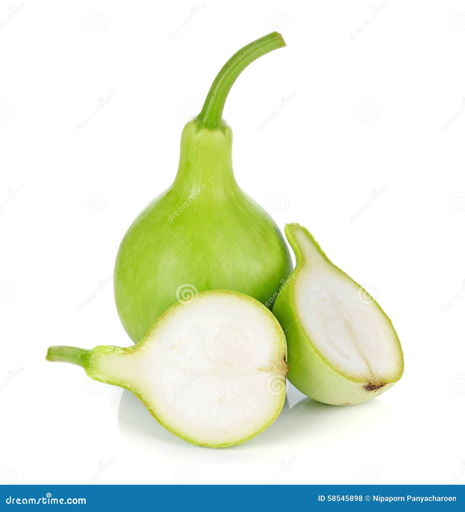 Der Flaschenkürbis, Kalebasse Stockfoto - Bild von grün, organisch ...