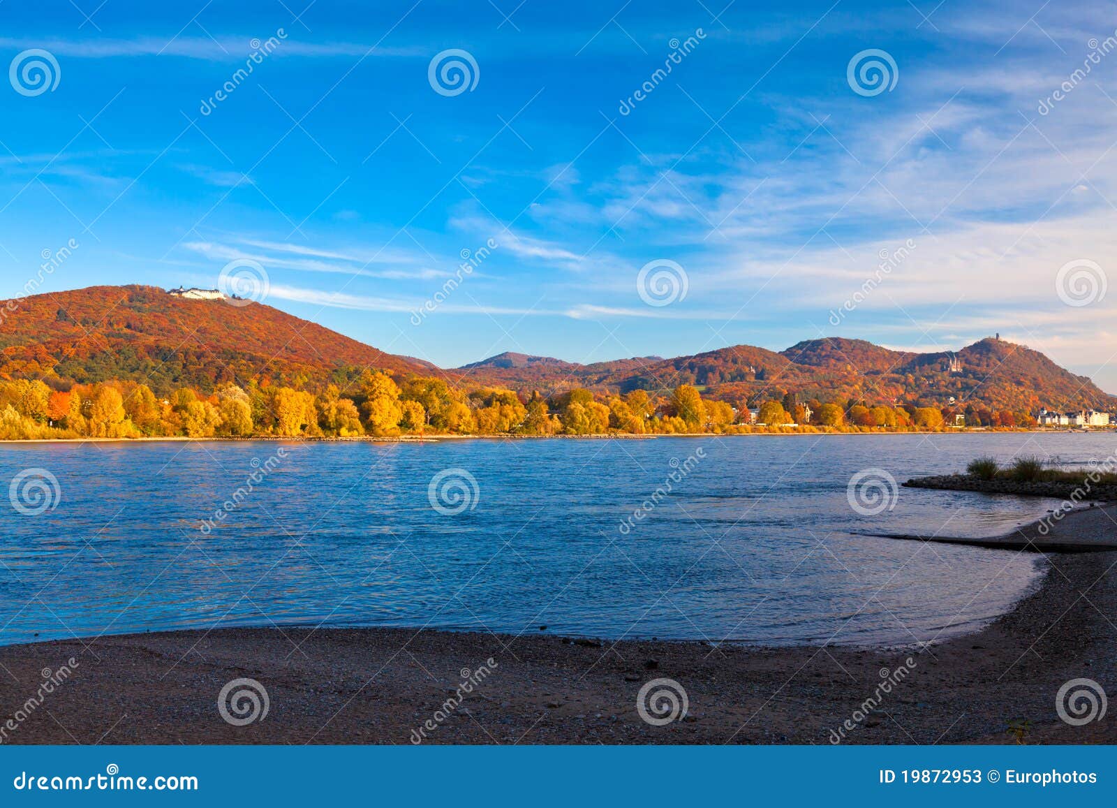 Der Fluss Rhein stockbild. Bild von farbe, ansicht, westfalen - 19872953