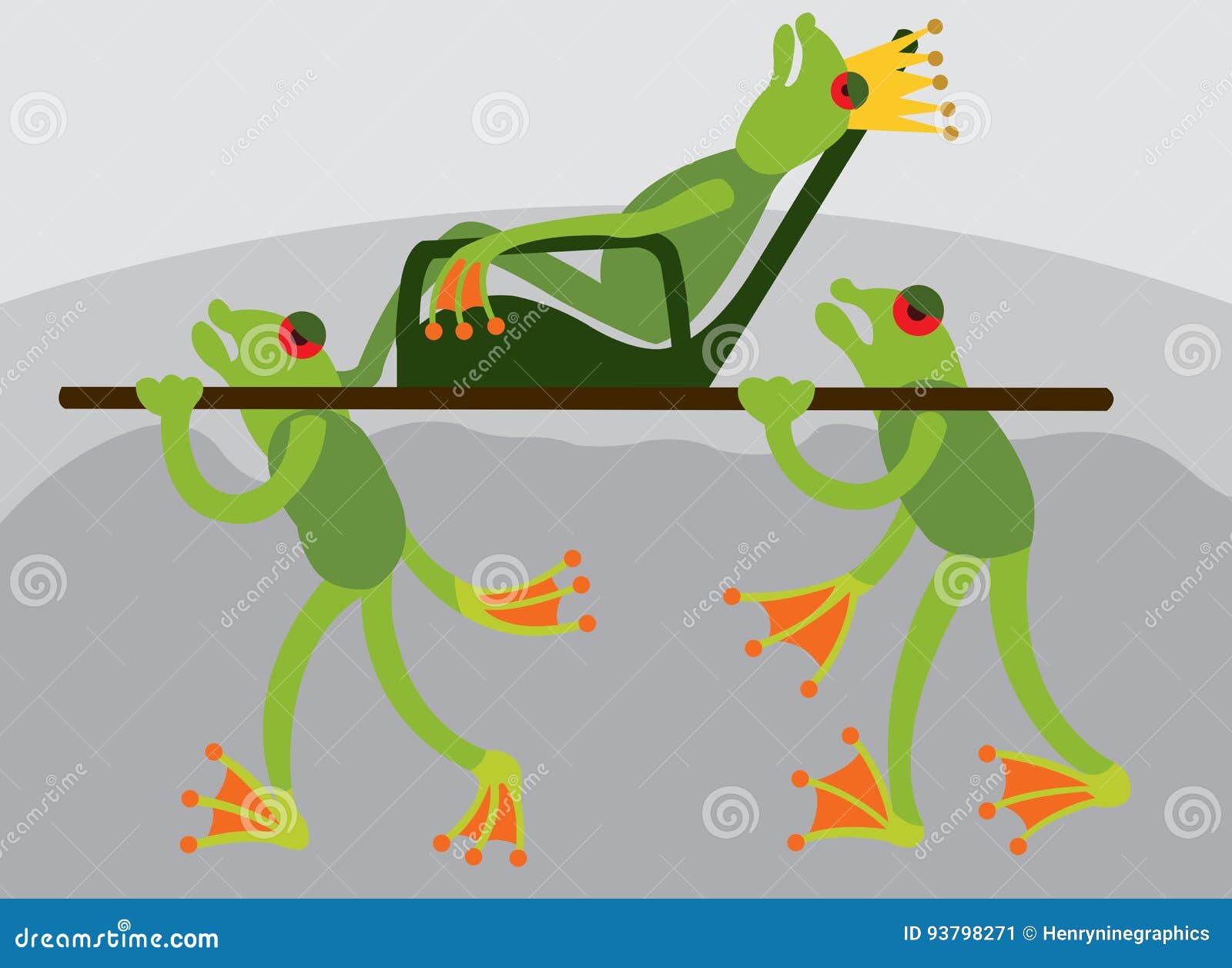 Der Frosch-König 2 vektor abbildung. Illustration von üppigkeit - 93798271
