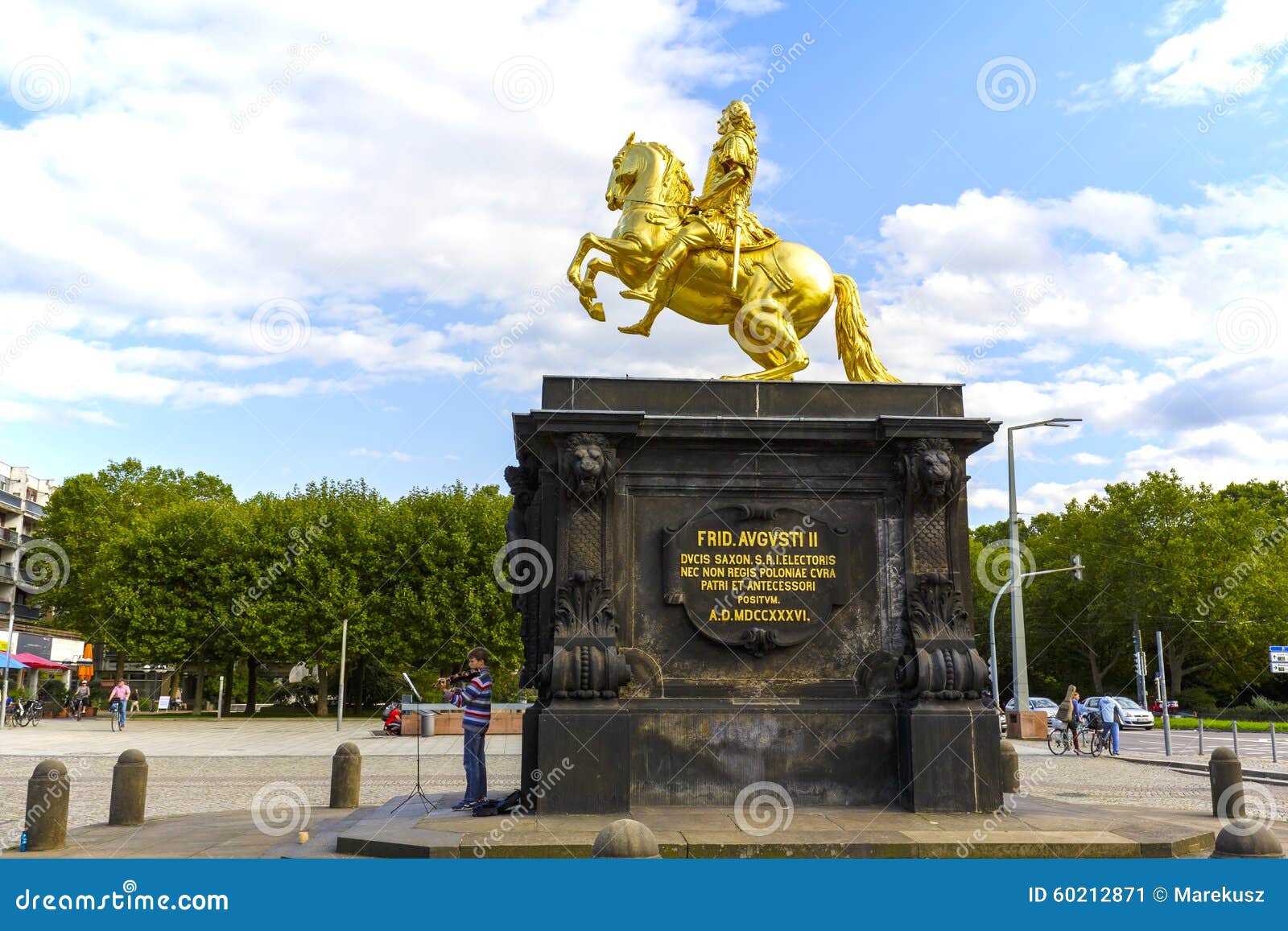 Der Goldene Reiter in Dresden Redaktionelles Foto - Bild von kunst ...