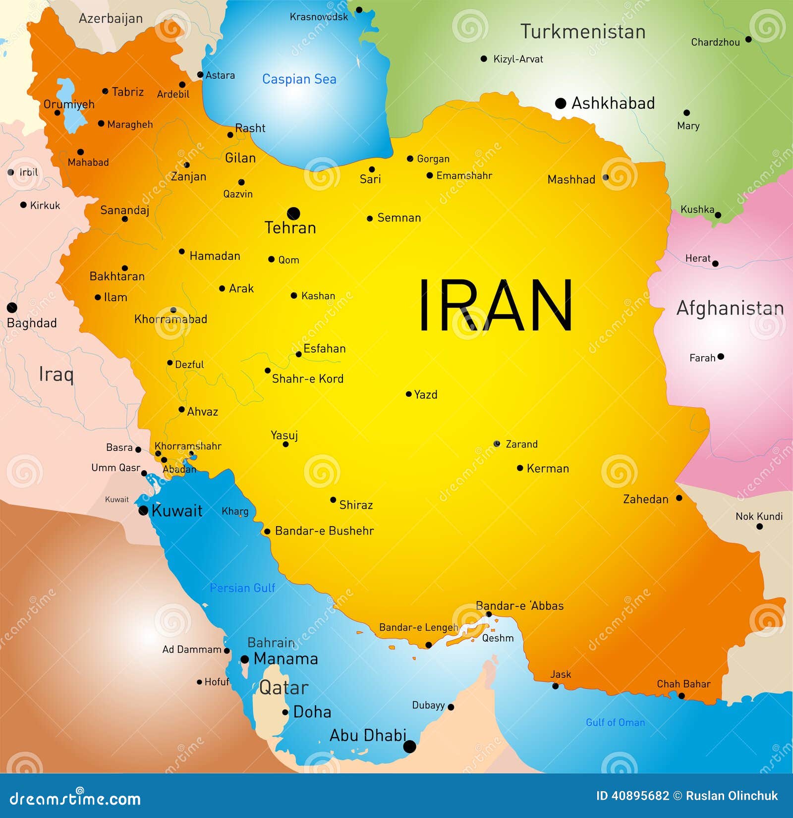 Der Iran-Land vektor abbildung. Illustration von nation - 40895682