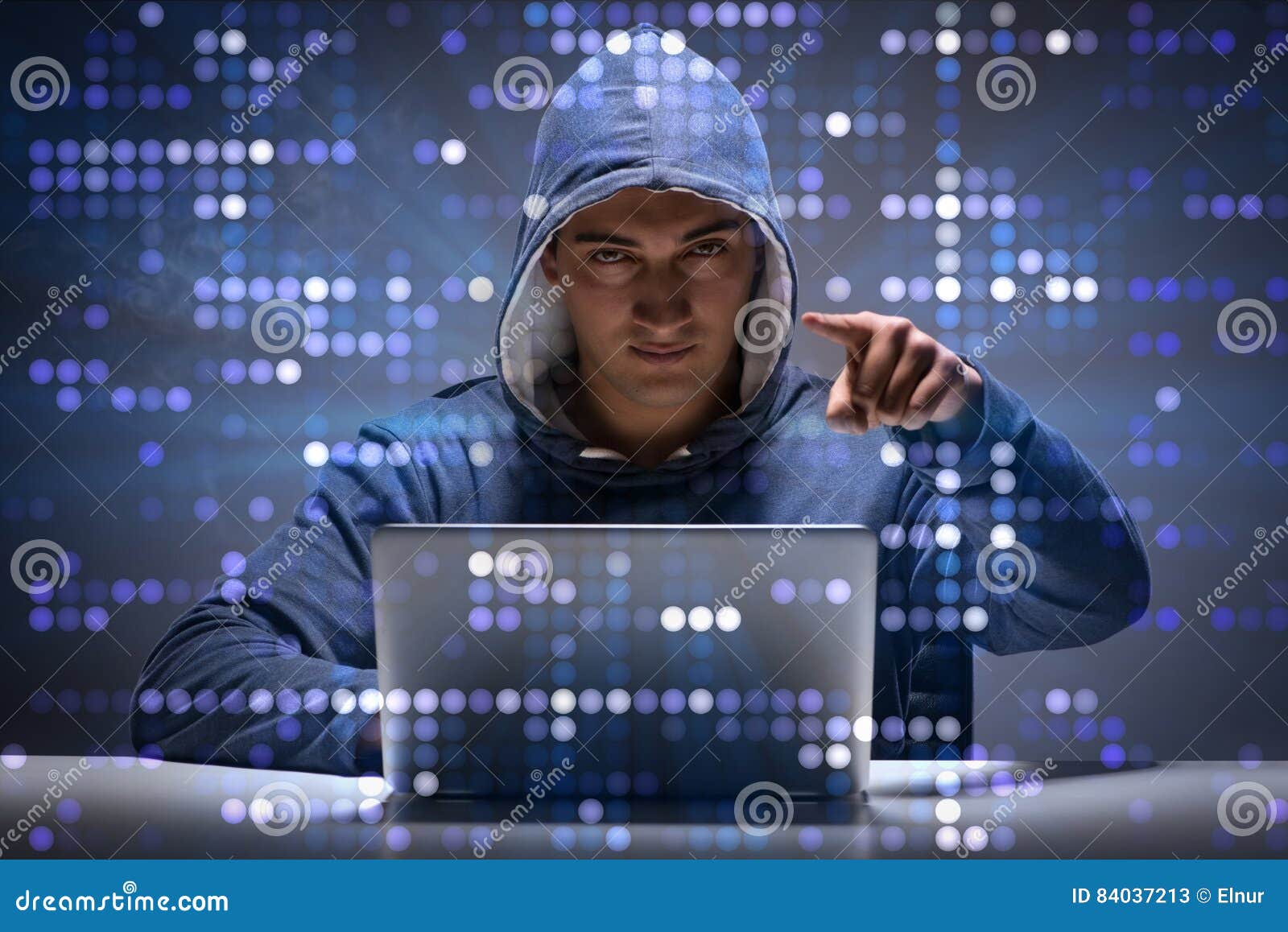 Der Junge Hacker Im Datensicherheitskonzept Stockbild - Bild von ...