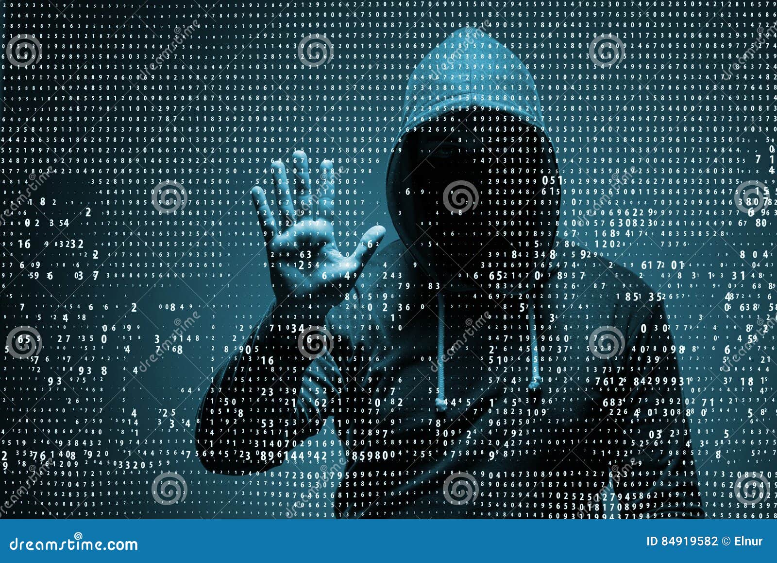 Der Junge Hacker Im Datensicherheitskonzept Stock Abbildung ...