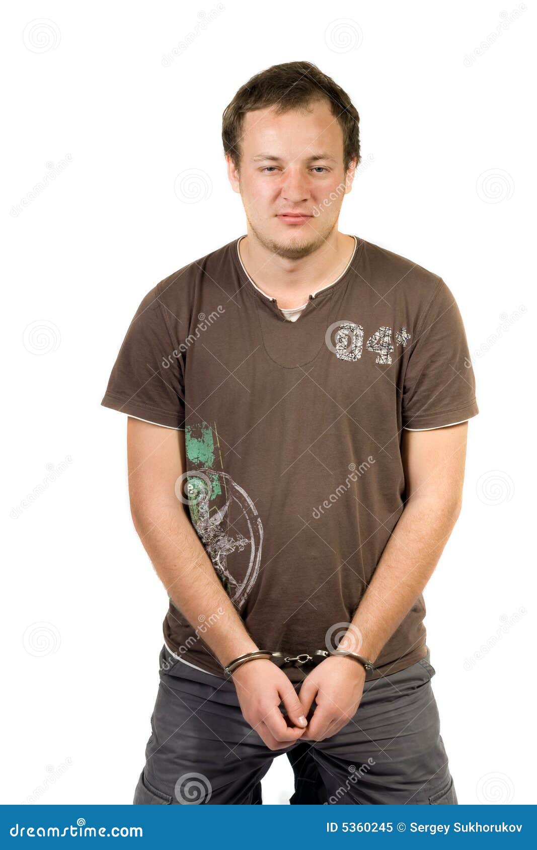 Der Kerl Geverkettet in Den Handschellen Stockbild - Bild von falsch ...