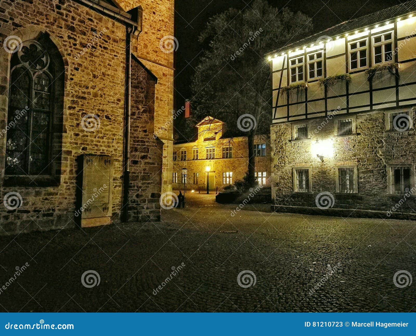 Der Kirchplatz in Rinteln stock image. Image of churchplace - 81210723