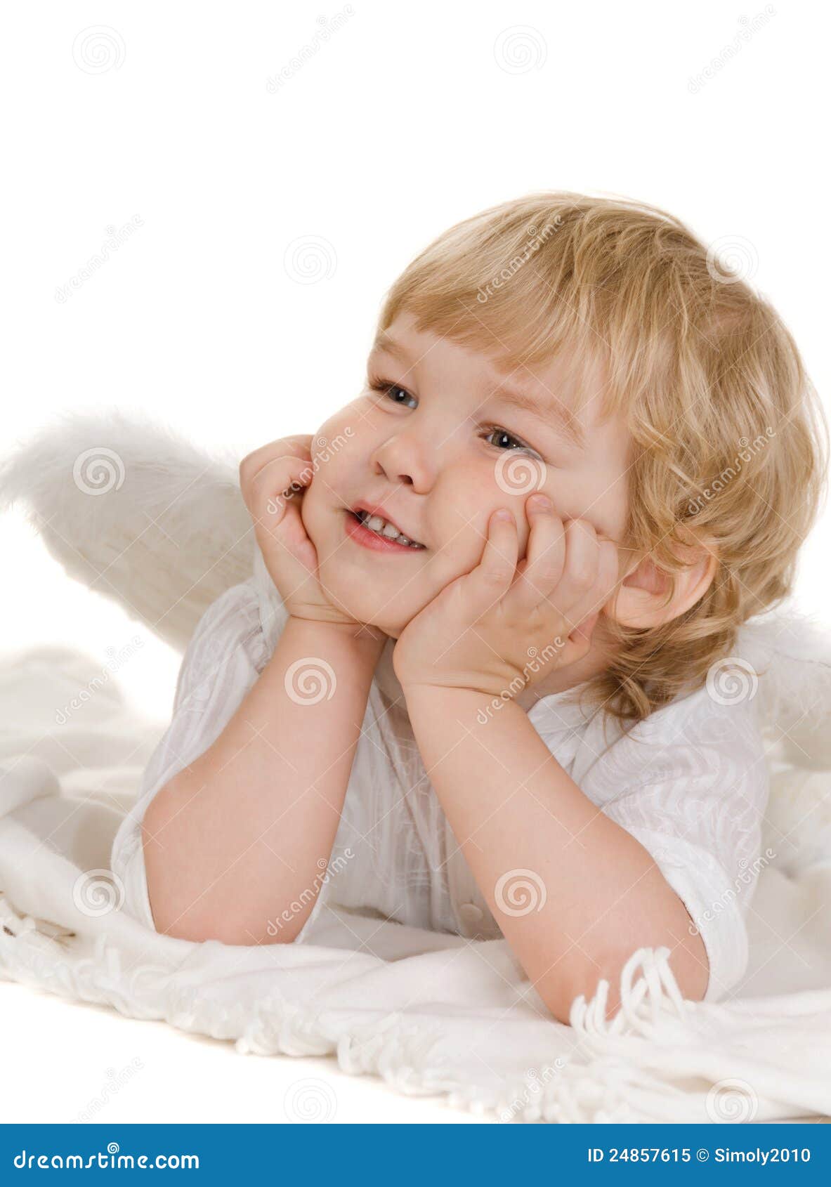 Der kleine Engel stockbild. Bild von junge, kind, porträt - 24857615