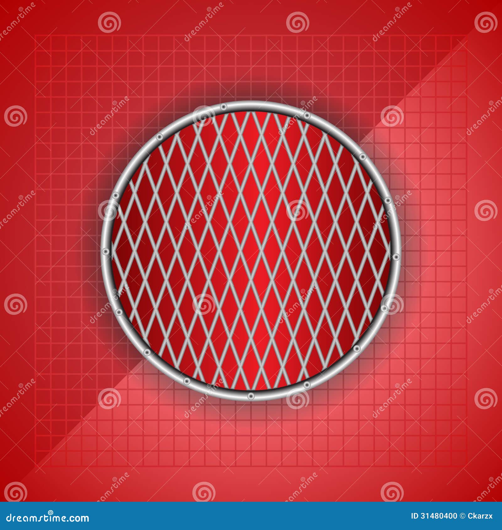 Der Knopf mit dem Gitter vektor abbildung. Illustration von ...