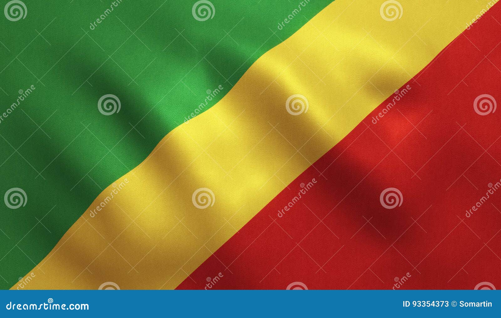 Der Kongo-Flagge stock abbildung. Illustration von nation - 93354373
