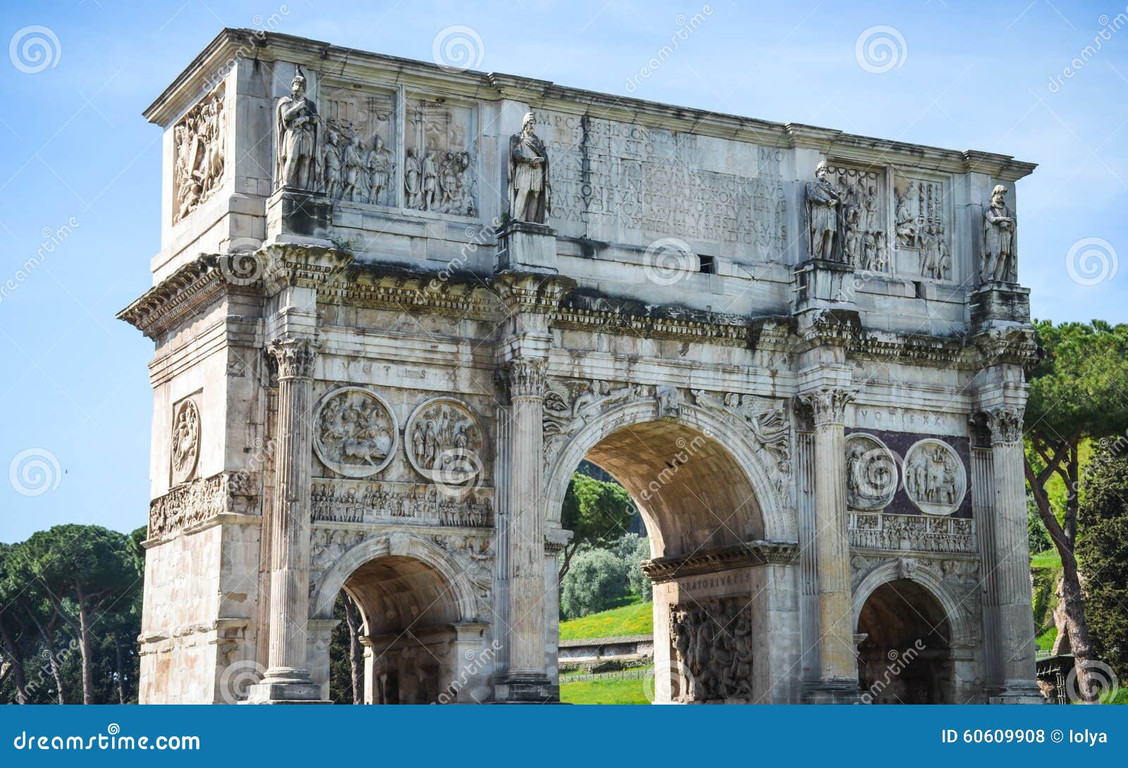 Der Konstantinsbogen stockfoto. Bild von tourist, reise - 60609908